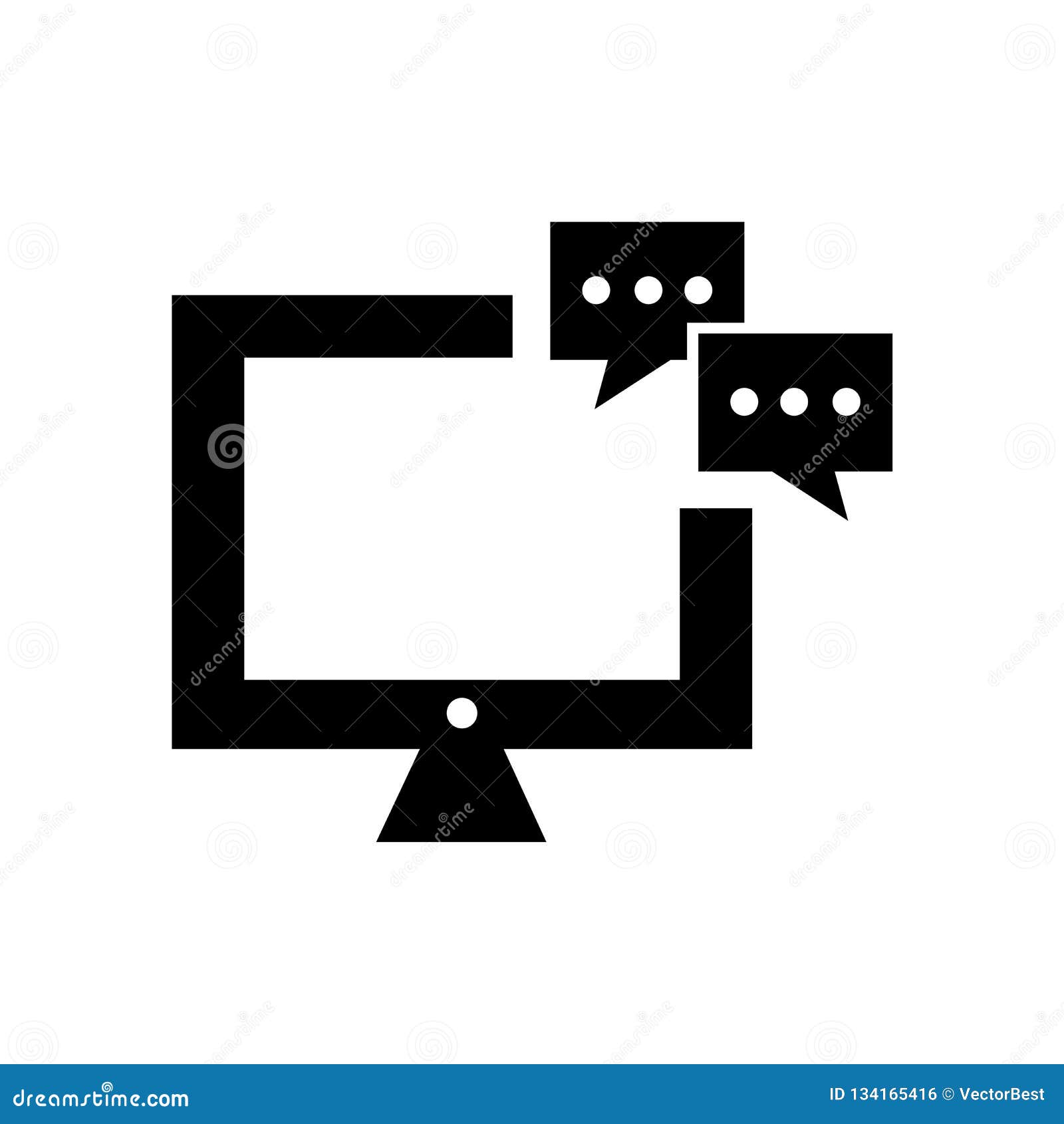 Message Icon Vector Sign and Symbol Isolated on White Background ...