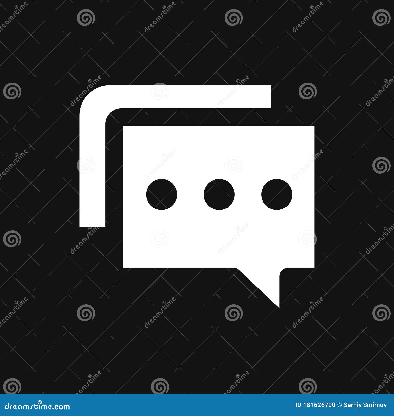Message Icon, Vector Symbol for Design. Cat Sign Stock Illustration ...