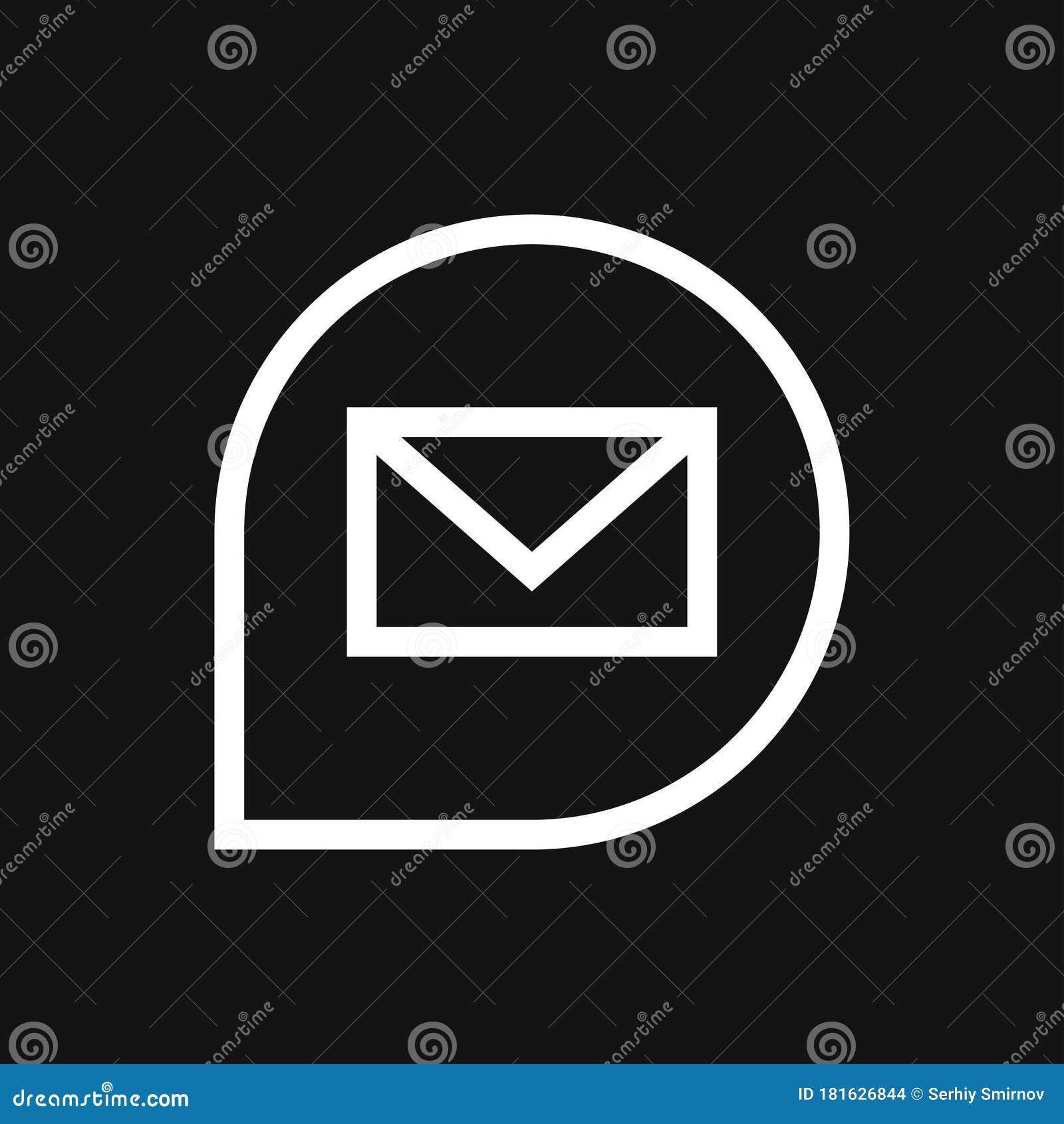 Message Icon, Vector Symbol for Design. Cat Sign Stock Illustration ...