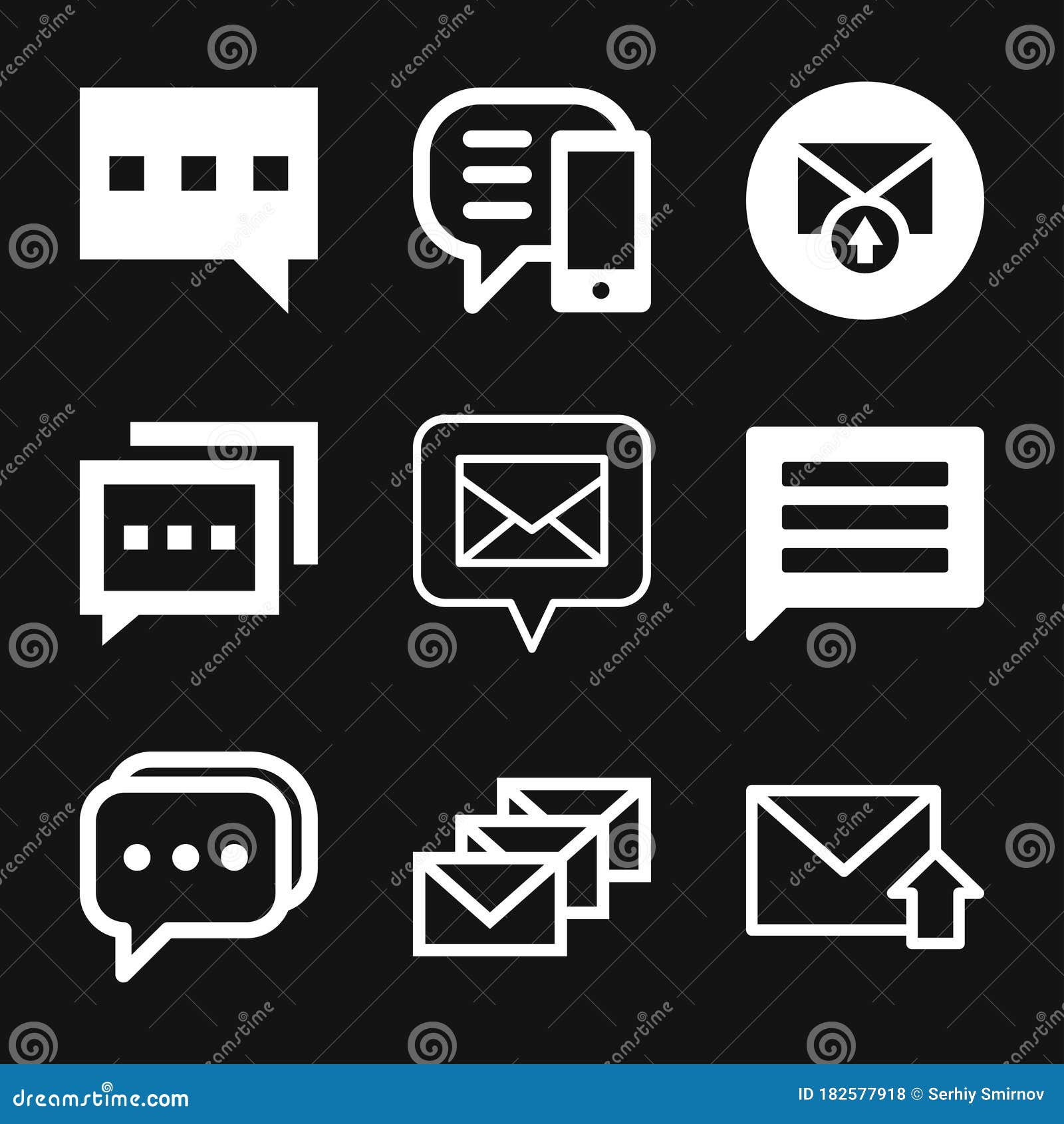 Message Icon, Vector Symbol for Design. Cat Sign Stock Illustration ...