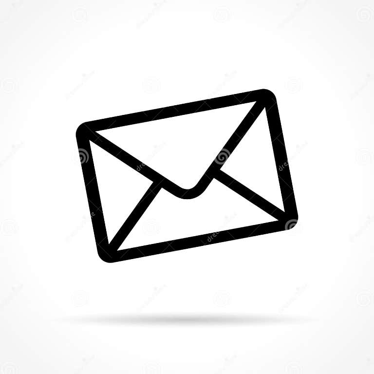 Message Icon on White Background Stock Vector - Illustration of ...