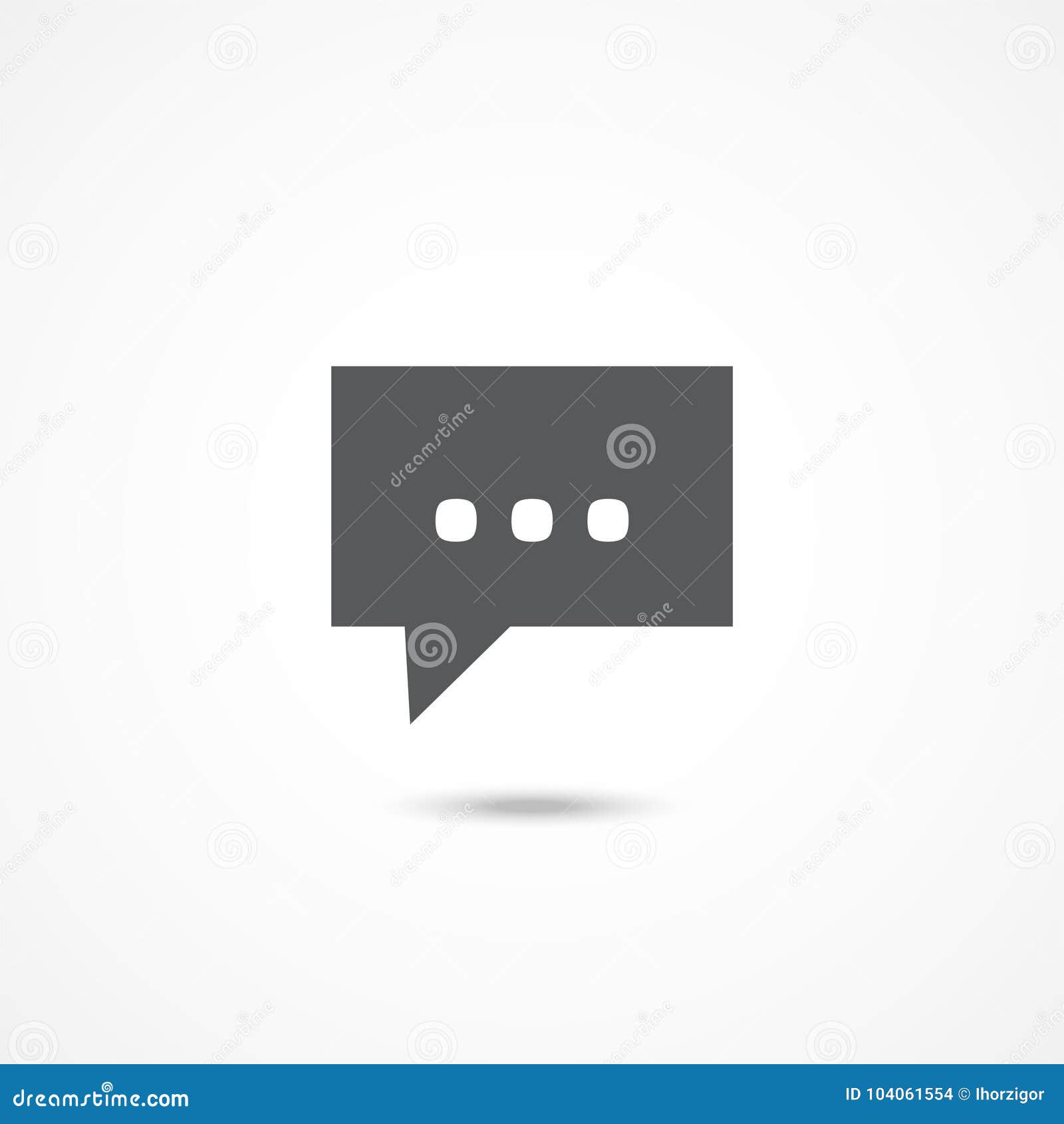 Message Icon on white stock vector. Illustration of chatting - 104061554