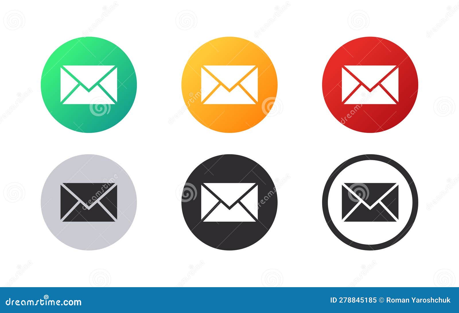 Message Icons. Social Media Message. Notification Icons Stock ...