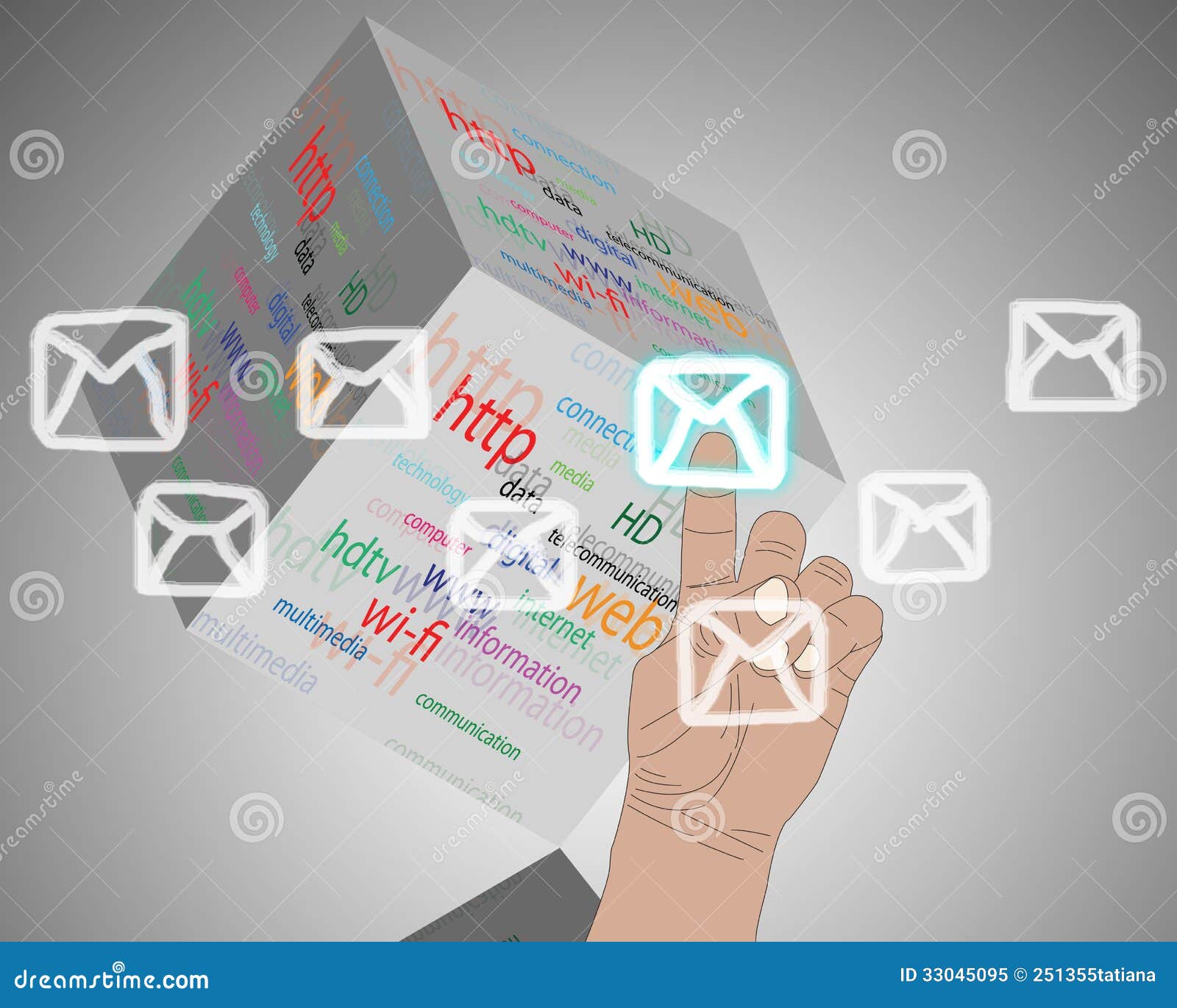 Message Interface stock illustration. Illustration of businessman ...