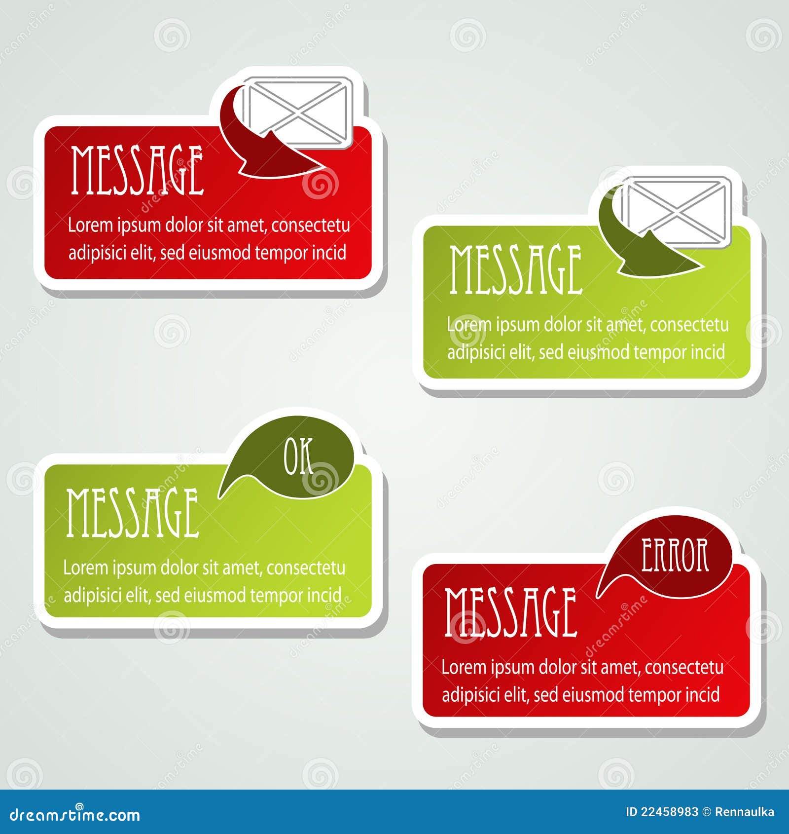 Message Labels - Speech Bubbles Stock Vector - Illustration of object ...