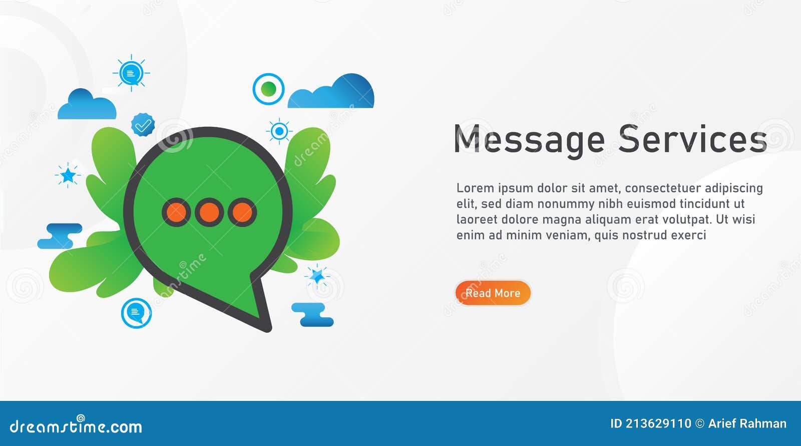 Message Landing Page Template. Creative Website Template Designs ...