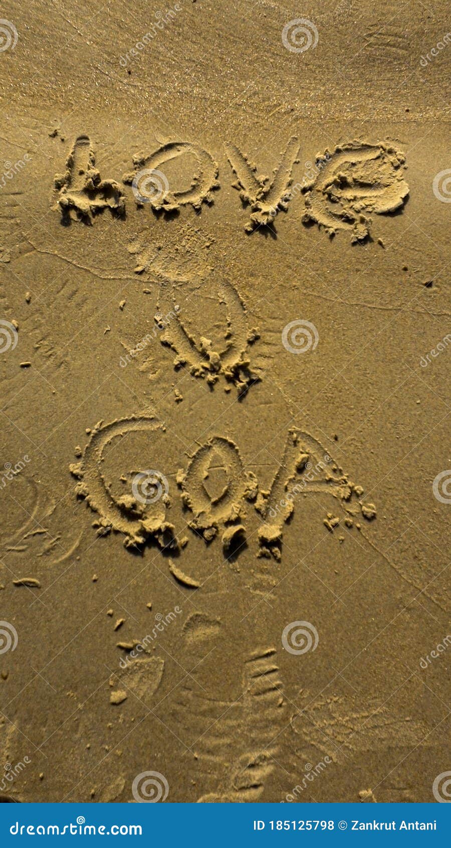 A Message is Leaved on the Beach of Goa Stock Photo - Image of leaved ...