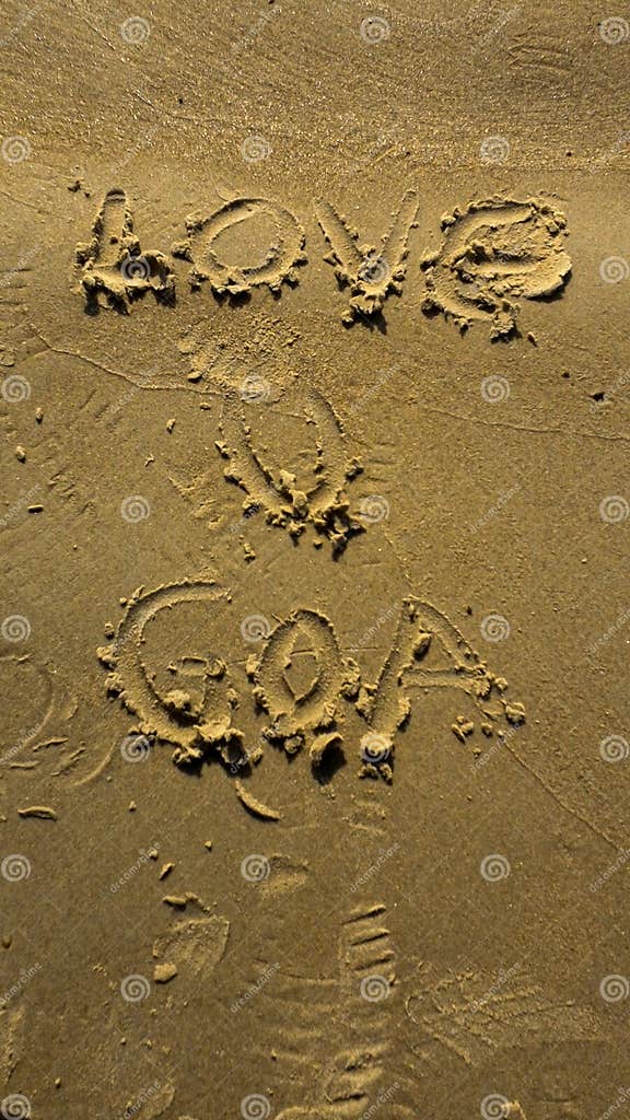 A Message is Leaved on the Beach of Goa Stock Photo - Image of leaved ...