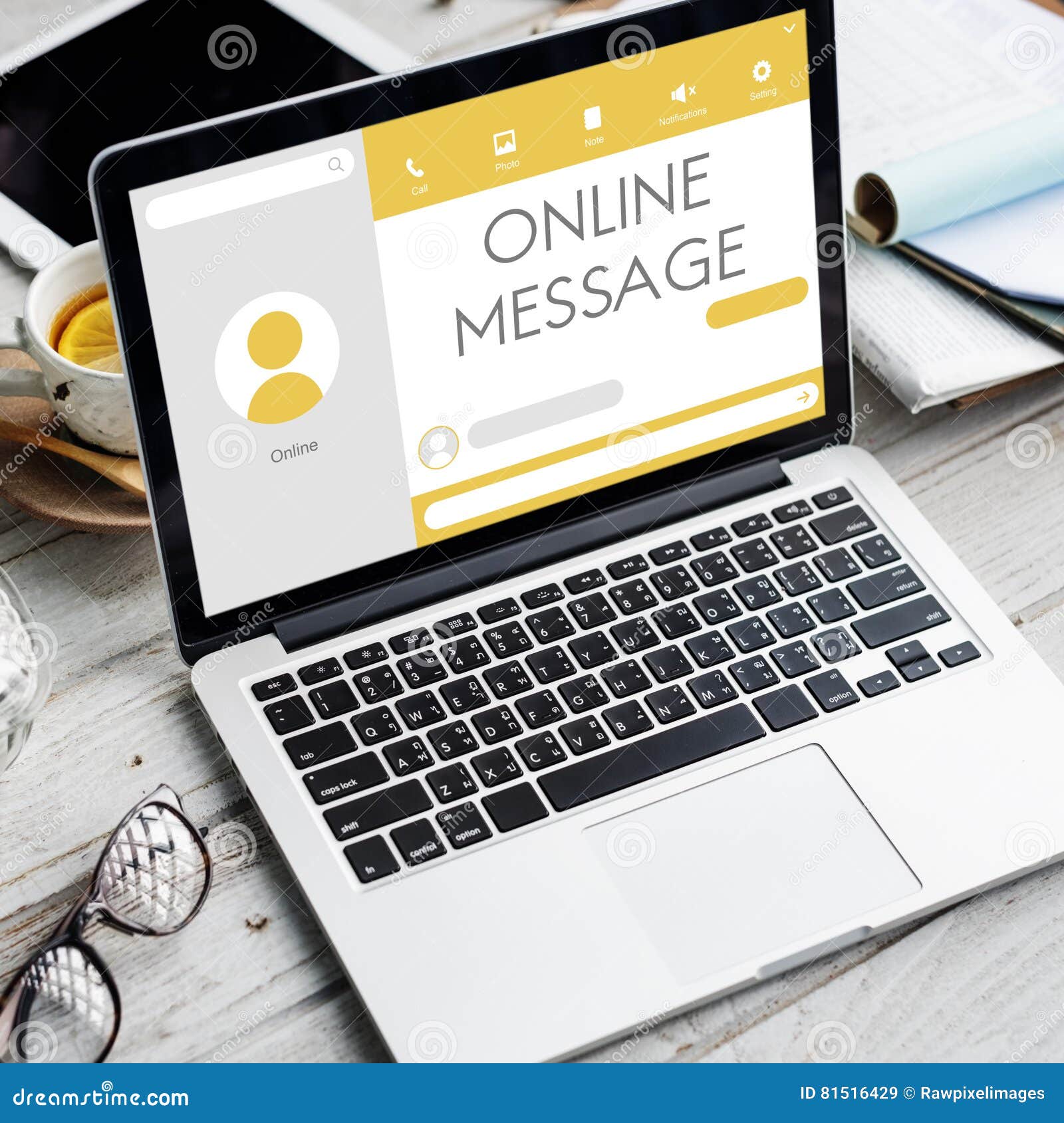 Message Live Chat Communication Concept Stock Image - Image of network ...