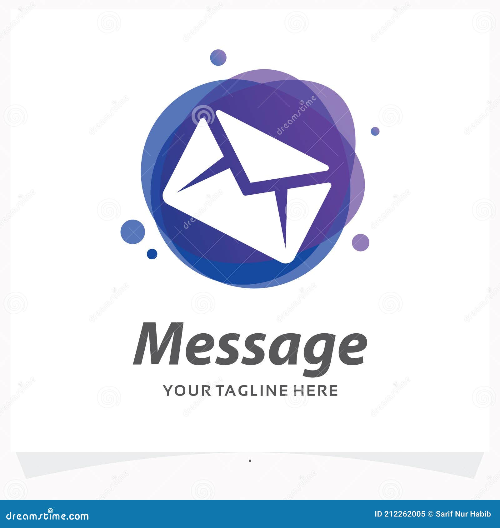 Message Logo Design Template Stock Vector - Illustration of abstract ...