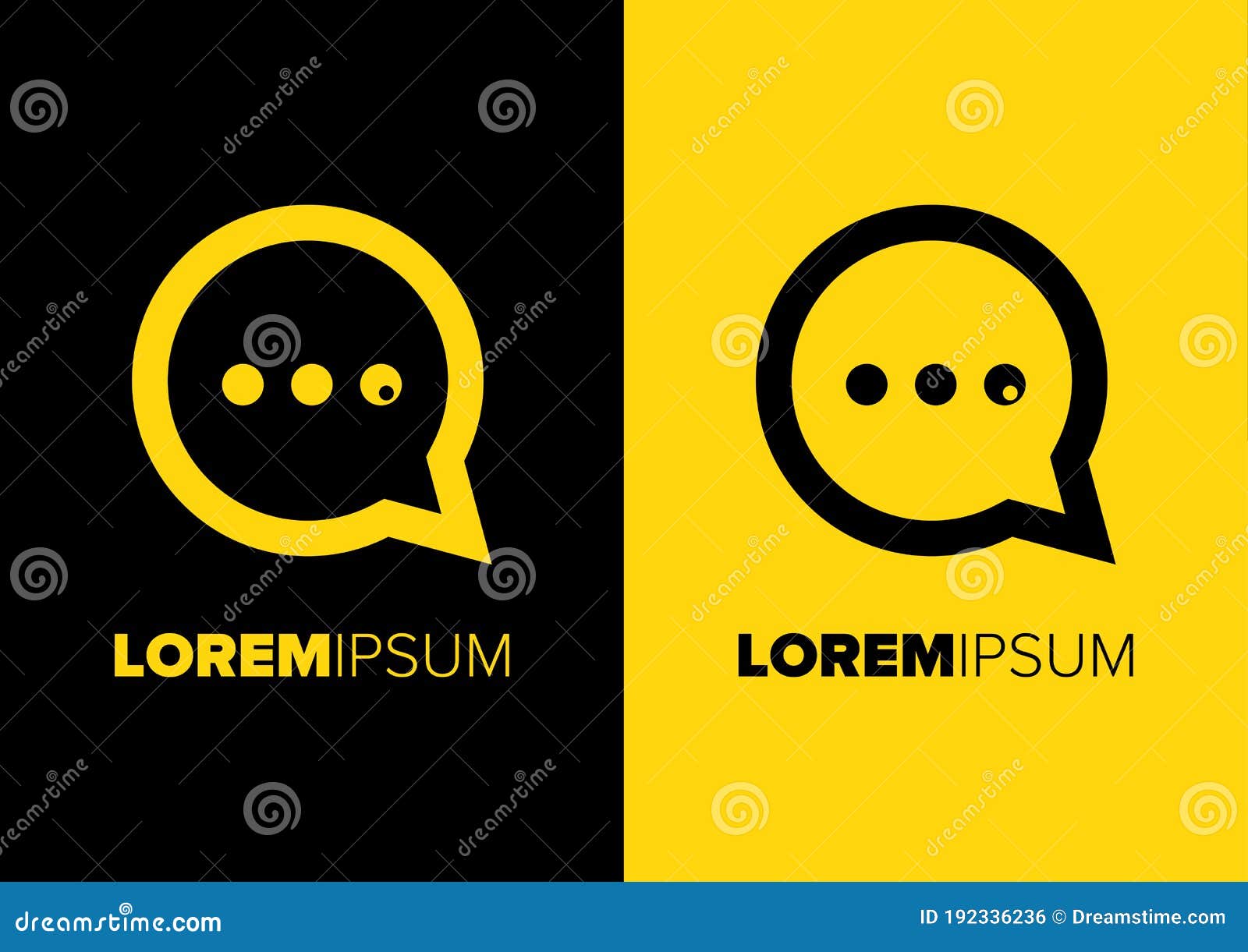 Message Logo Design Vector Illustration. Design Concept. Emblem. Logo ...