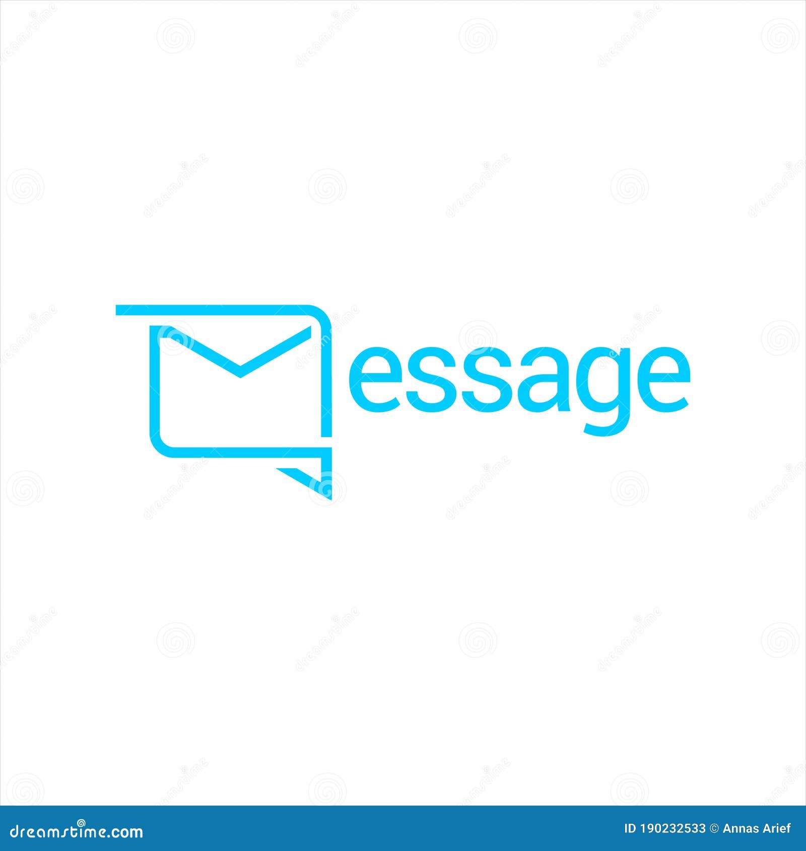 Message Logo Simple Communication Mail Vector Design Stock Vector ...