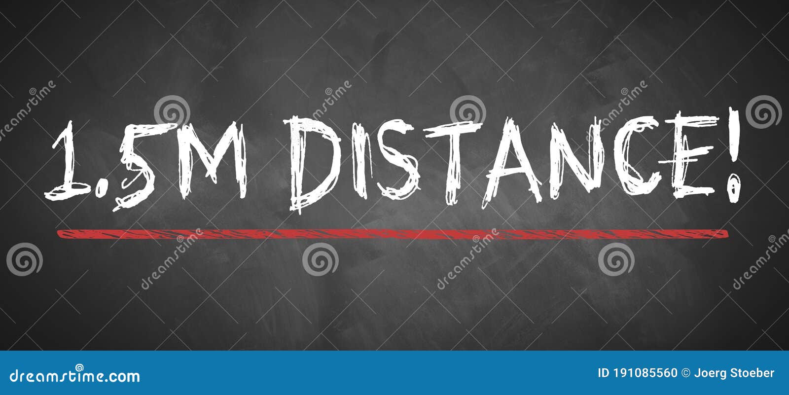 Message 1.5M DISTANCE on a Chalkboard Stock Illustration - Illustration ...