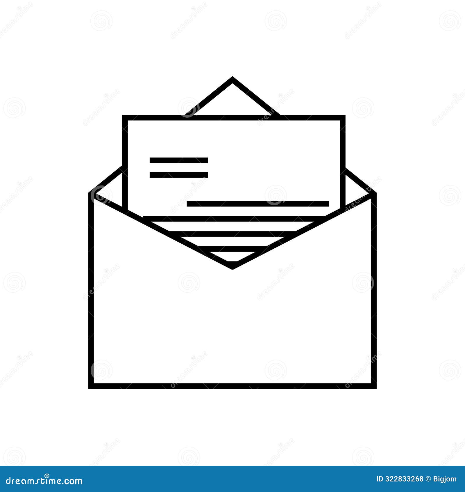 Message Mail Envelope Letter Icon. Email Icon, UI Line Icon Stock ...