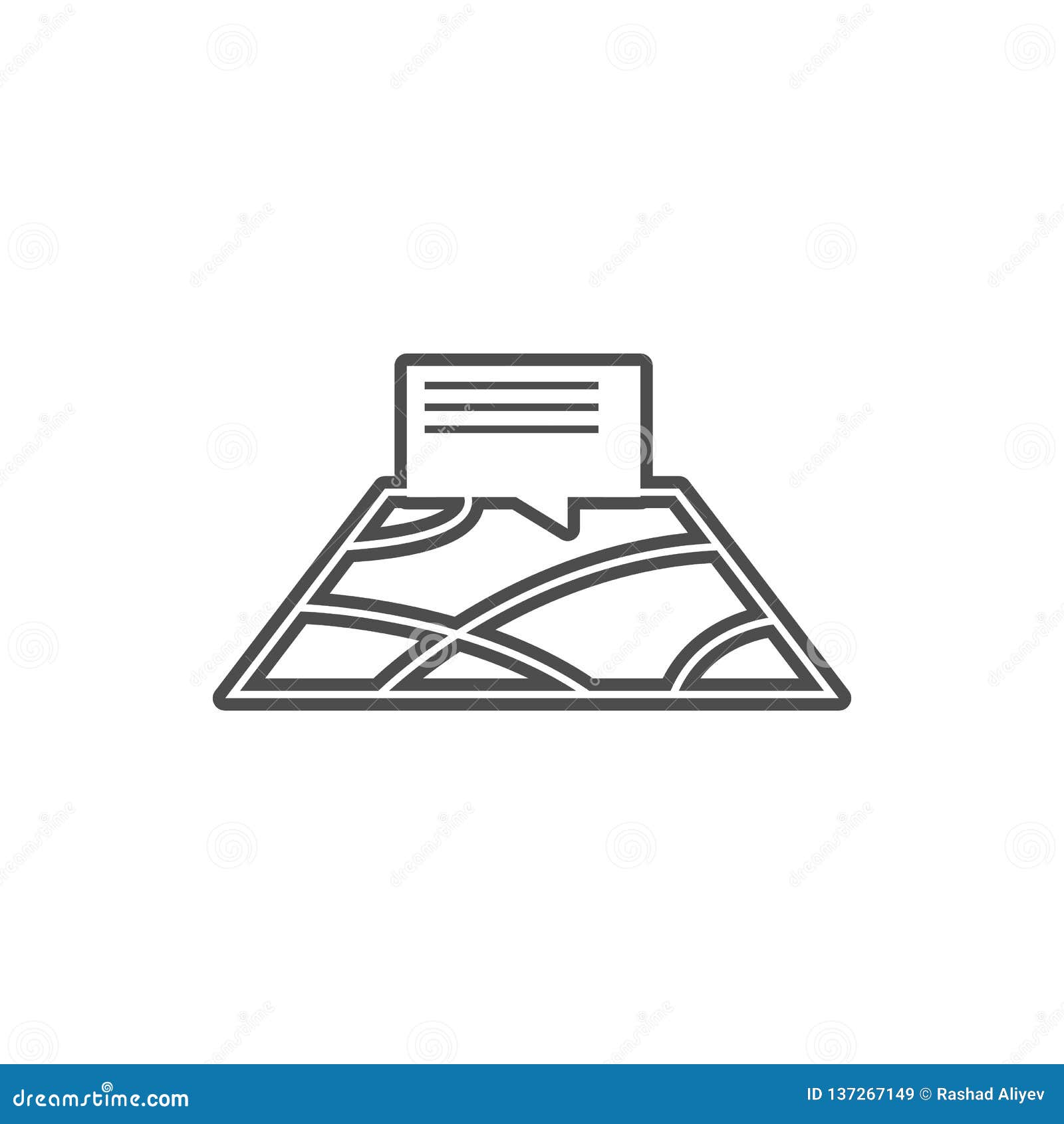 Message on the Map Icon. Element of Cyber Security for Mobile Concept ...