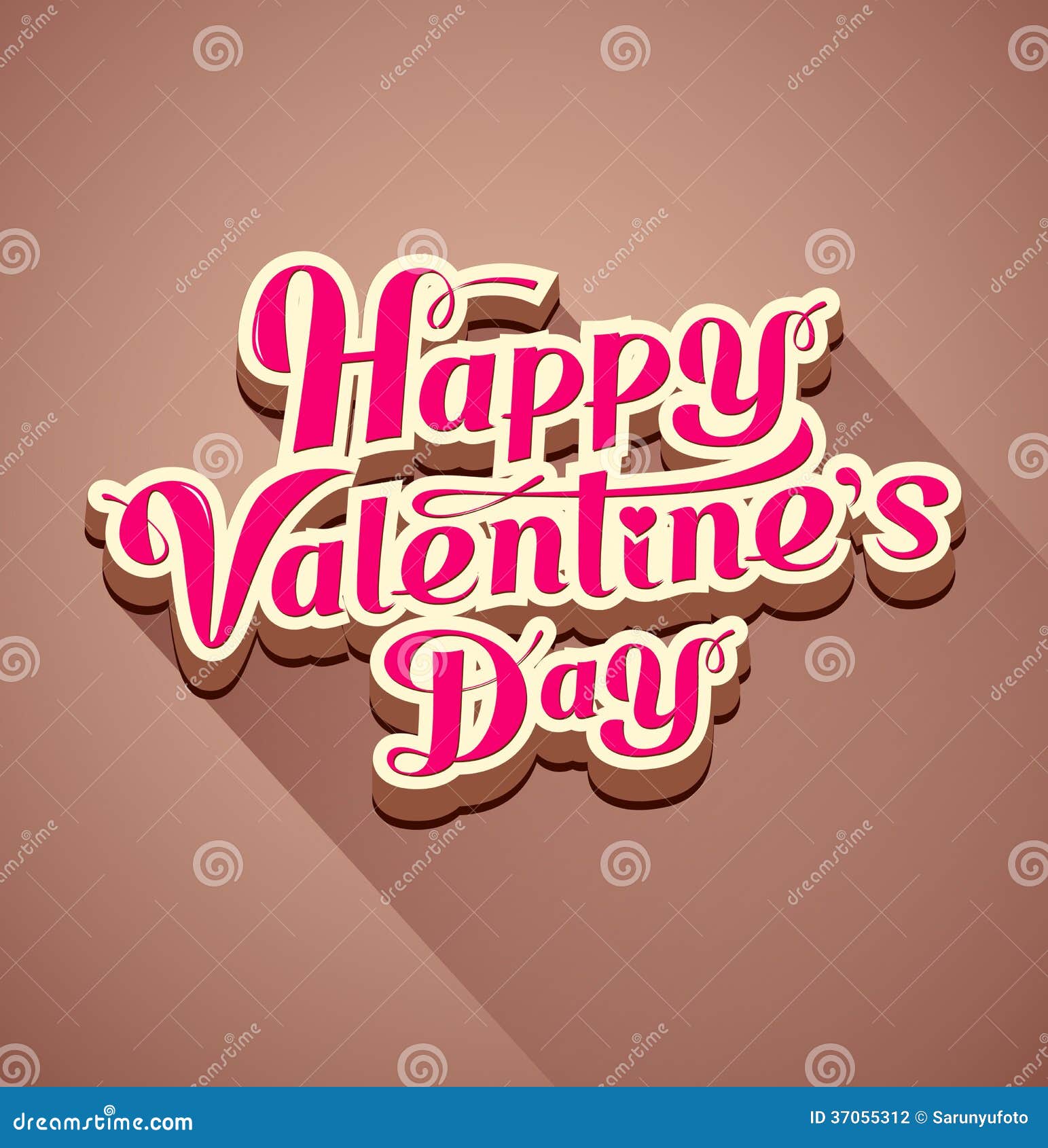 Message Moderne Heureux Du Jour De Valentine Illustration de Vecteur ...