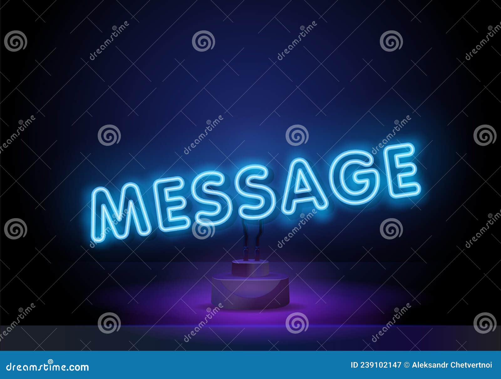 Message Neon Text Vector. Message Neon Sign, Design Template, Modern ...