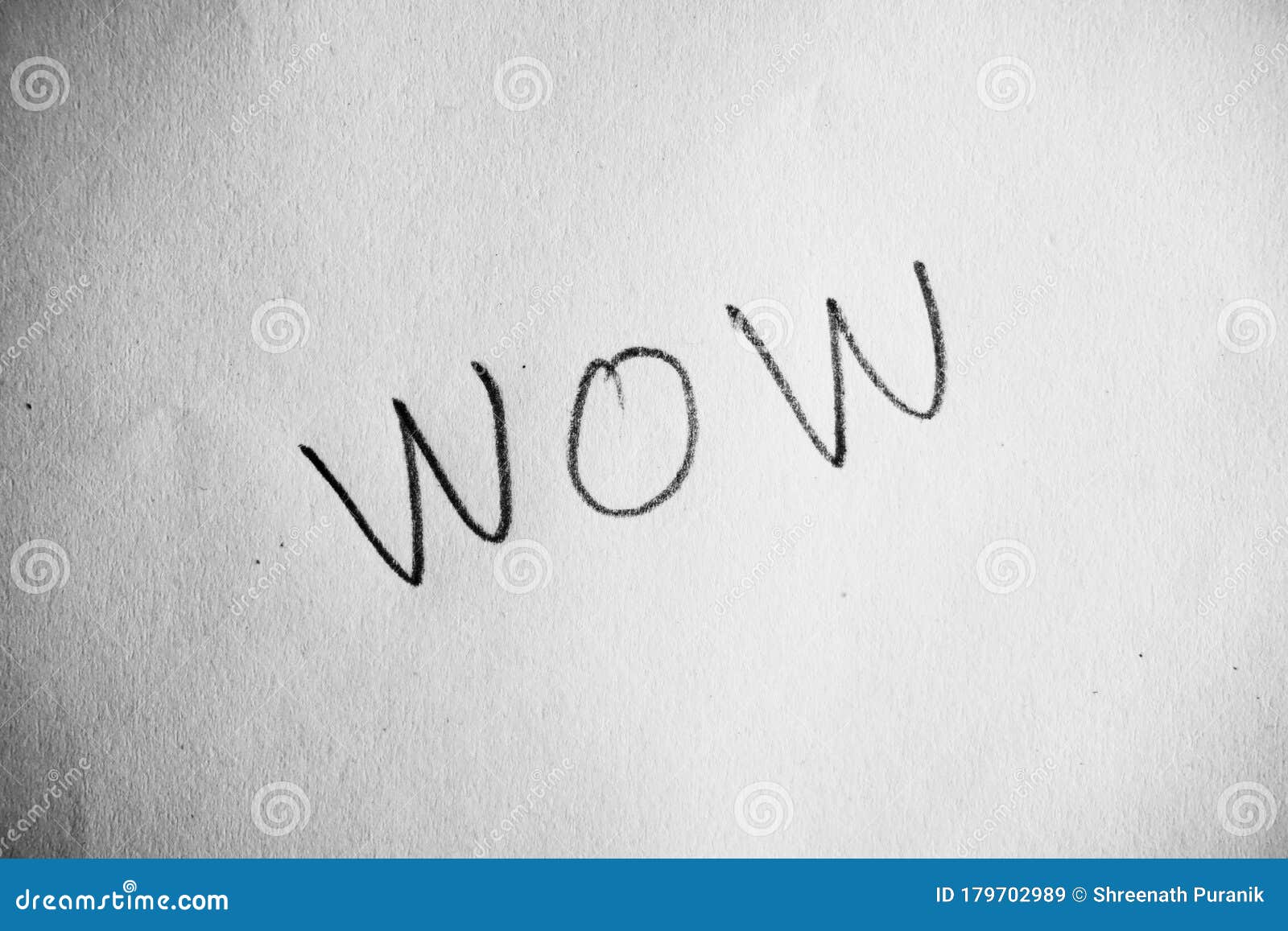Wow note written on paper stock image. Image of copy - 179702989