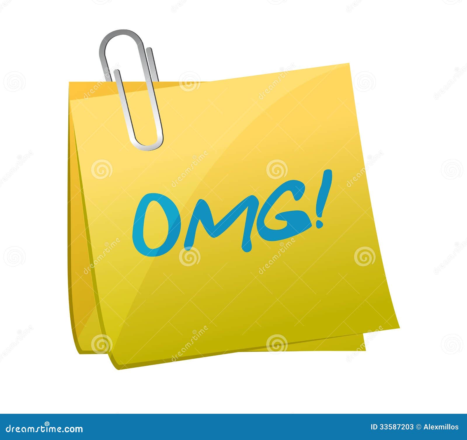 Message OMG Written on a Post. Illustration Stock Illustration ...