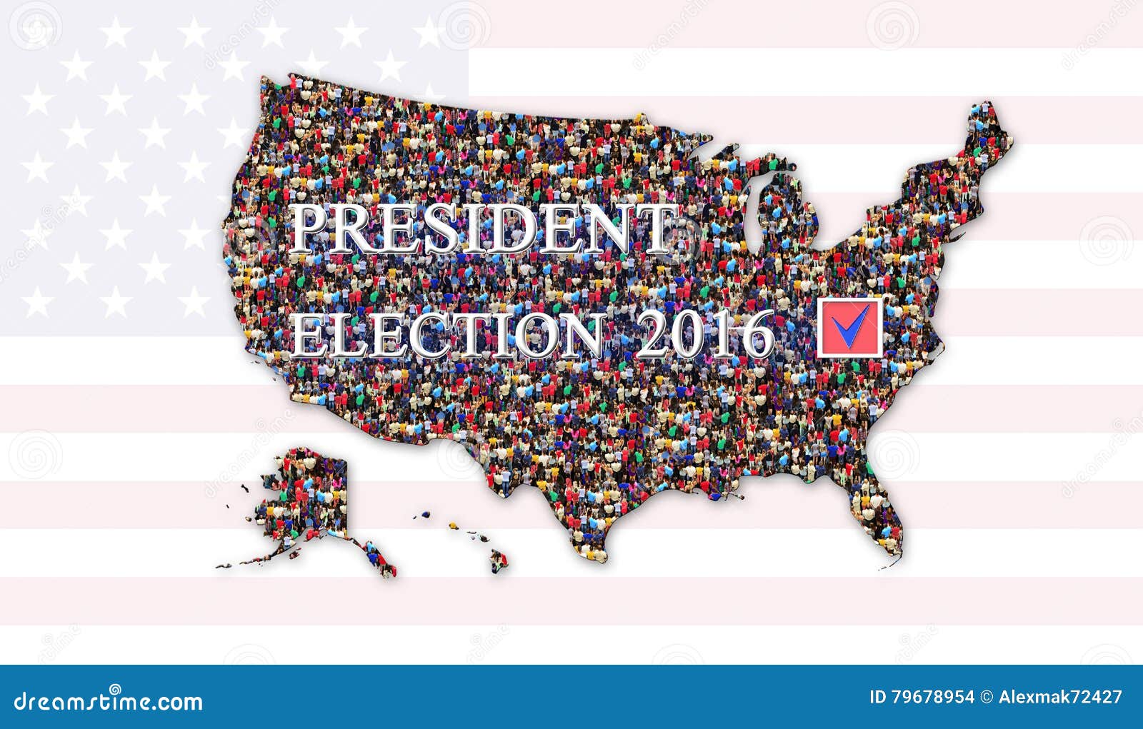 Message about Presidential Election 2016 with Map of USA Stock Photo ...