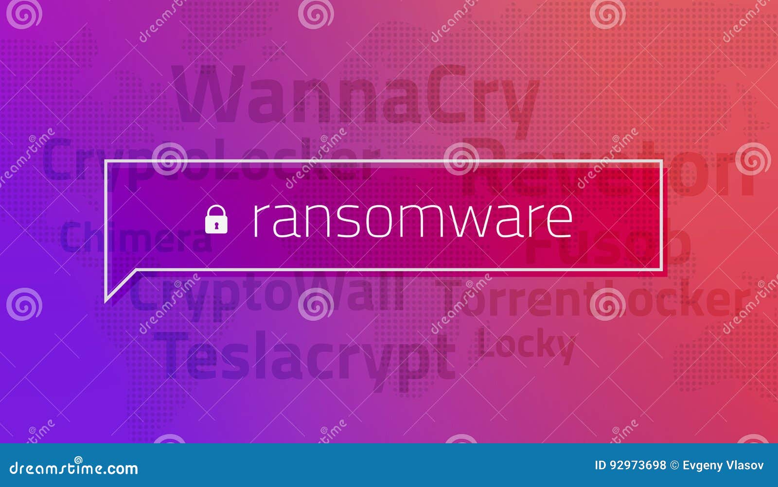 Message Cryptolocker Alert On The Background Of A World Map. Cartoon ...