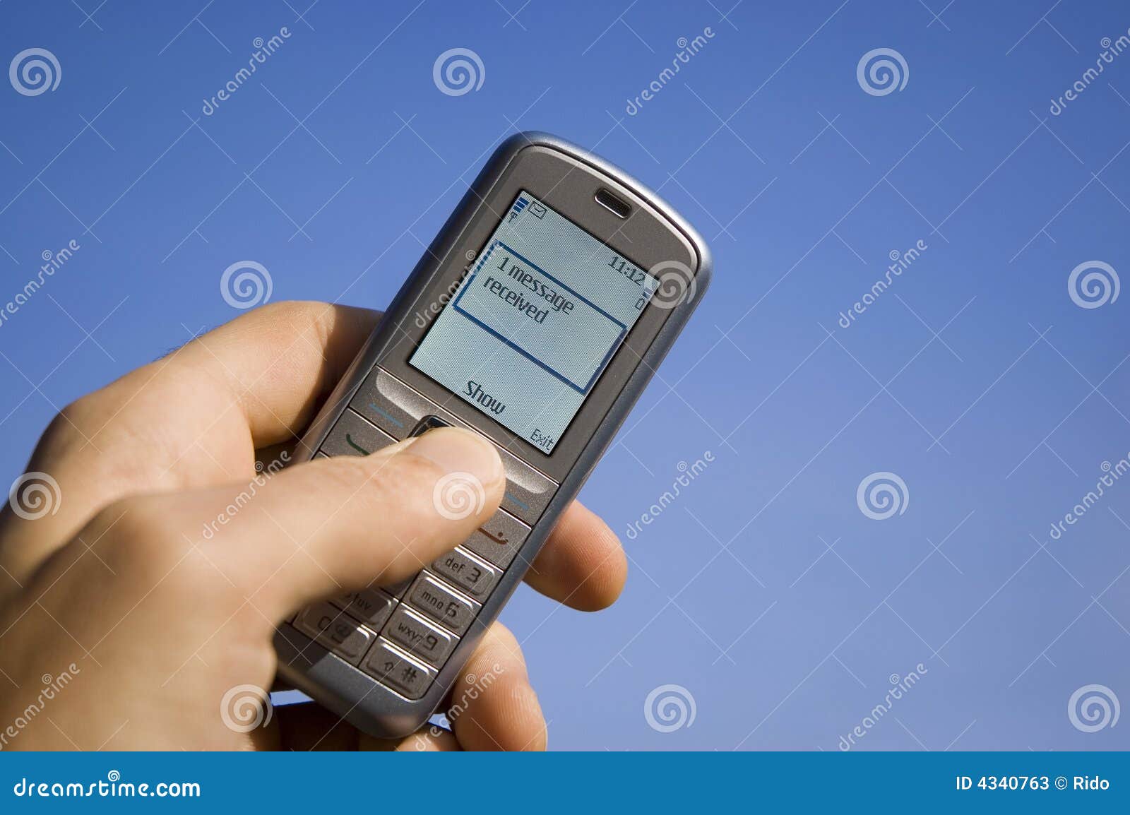 Message received stock image. Image of phone, message - 4340763
