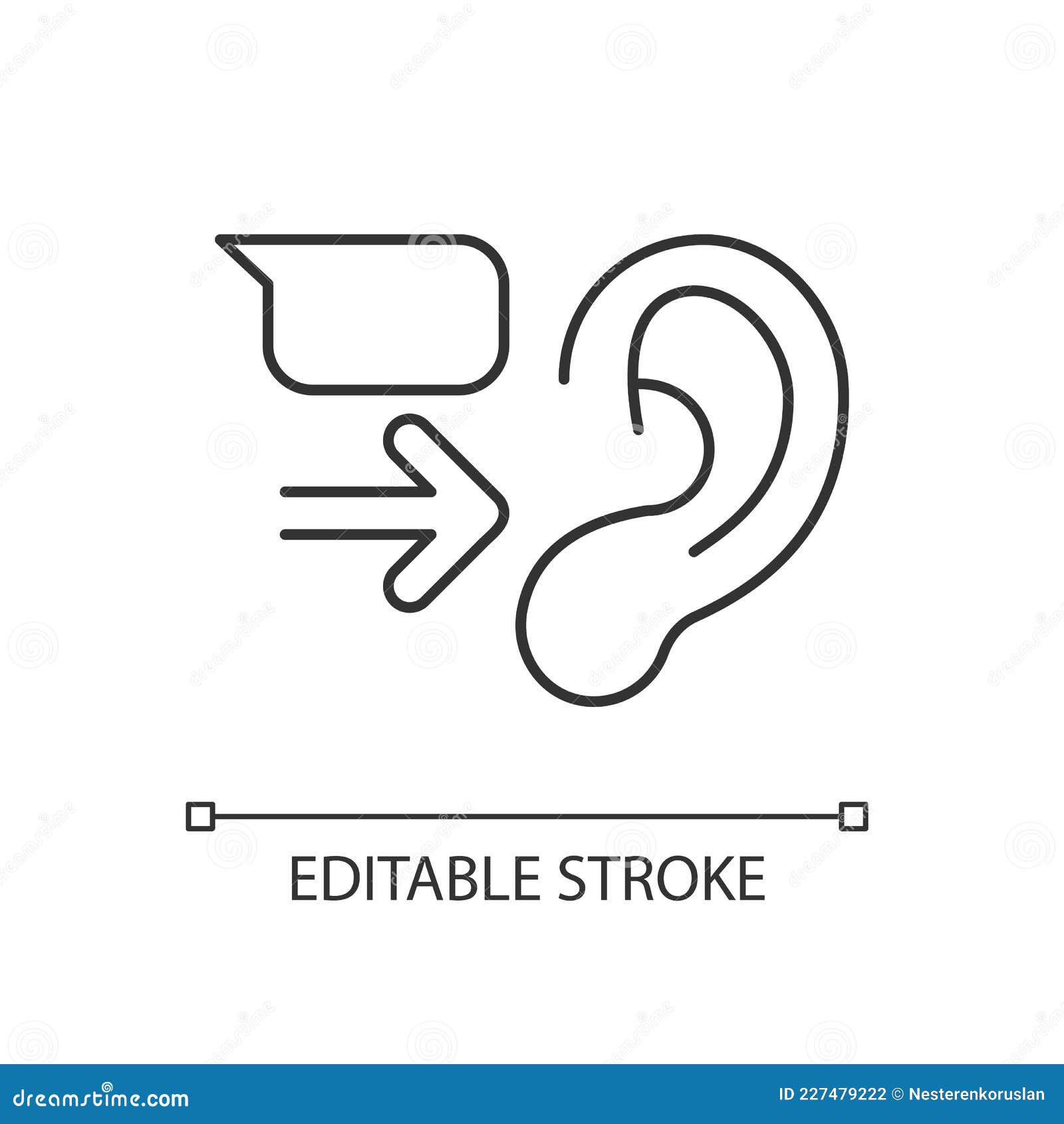 Message Receiver Linear Icon Stock Vector - Illustration of message ...