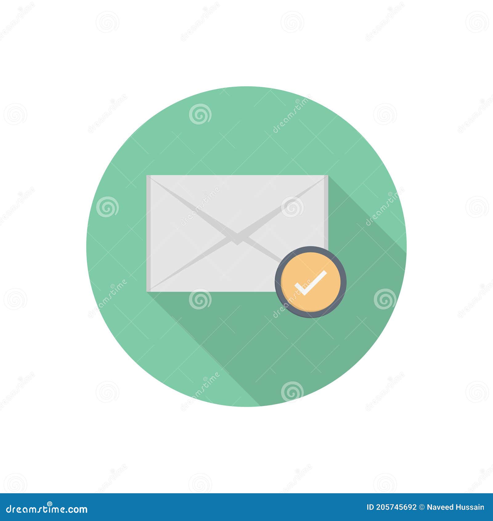 Message Send Vector Flat Colour Icon Stock Vector - Illustration of ...