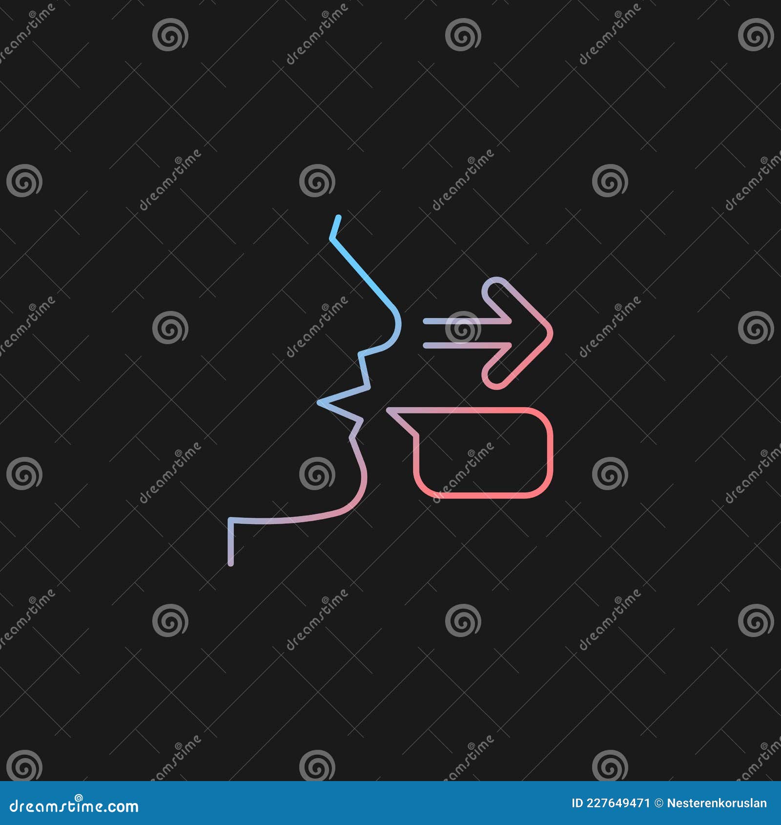 Message Sender Gradient Vector Icon for Dark Theme Stock Vector ...