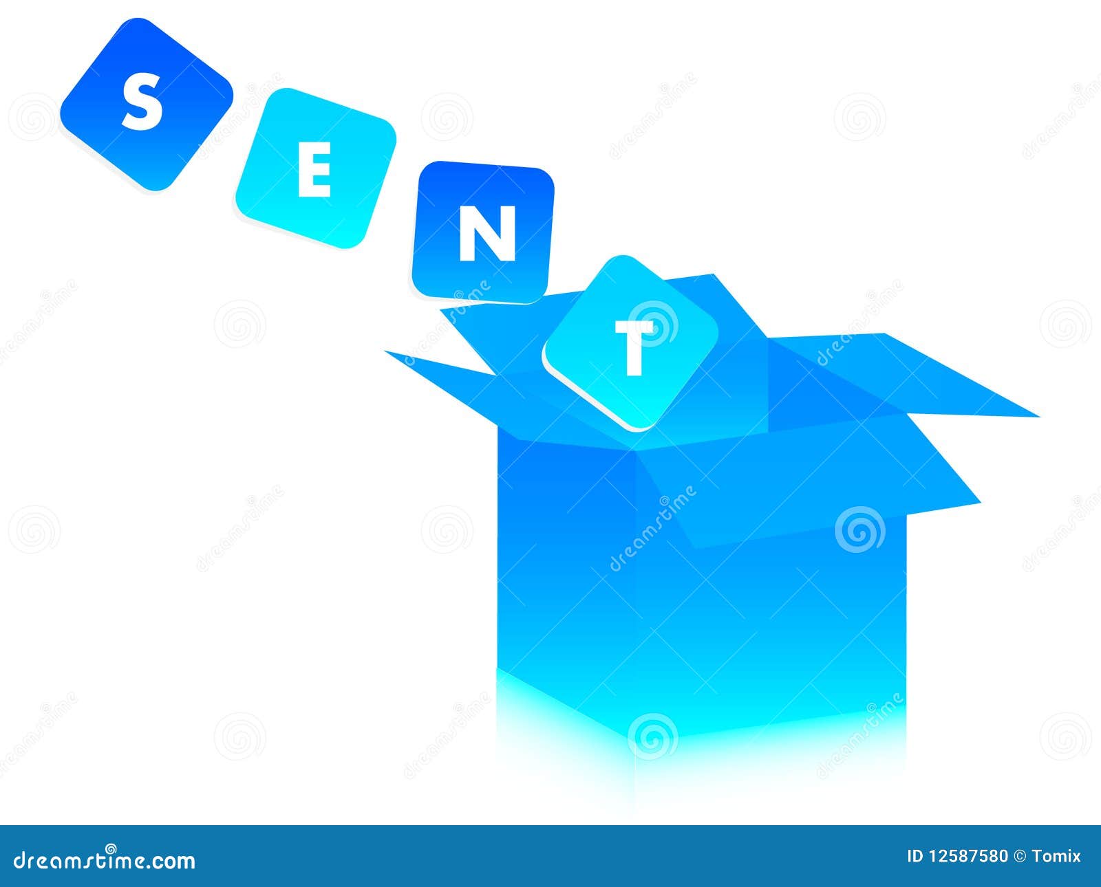 Message sent stock vector. Illustration of communication - 12587580