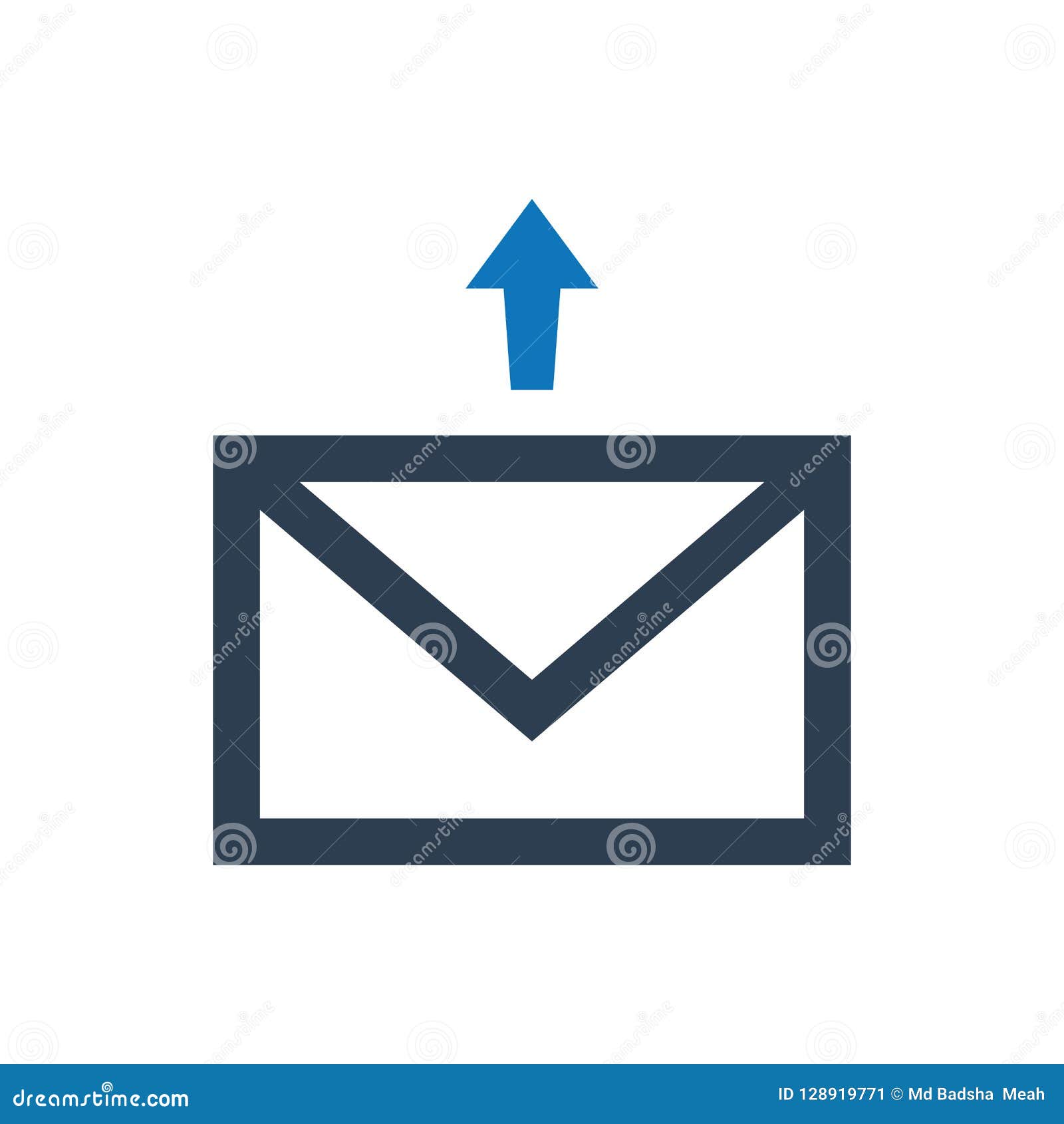 Message Sent Icon stock vector. Illustration of send - 128919771