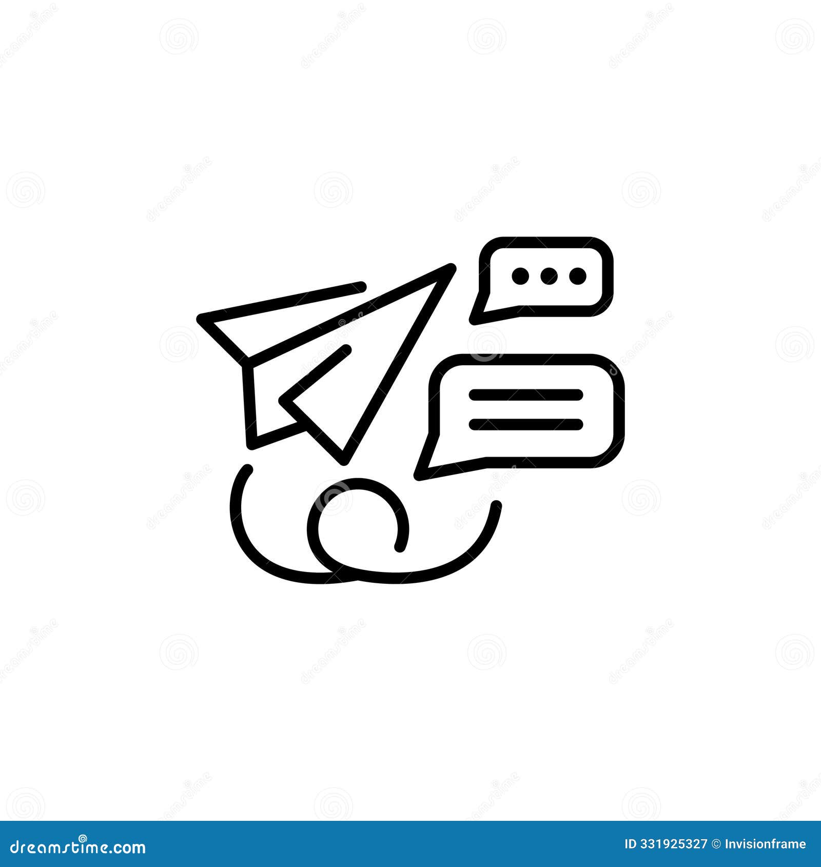 Message sent icon stock illustration. Illustration of tech - 331925327