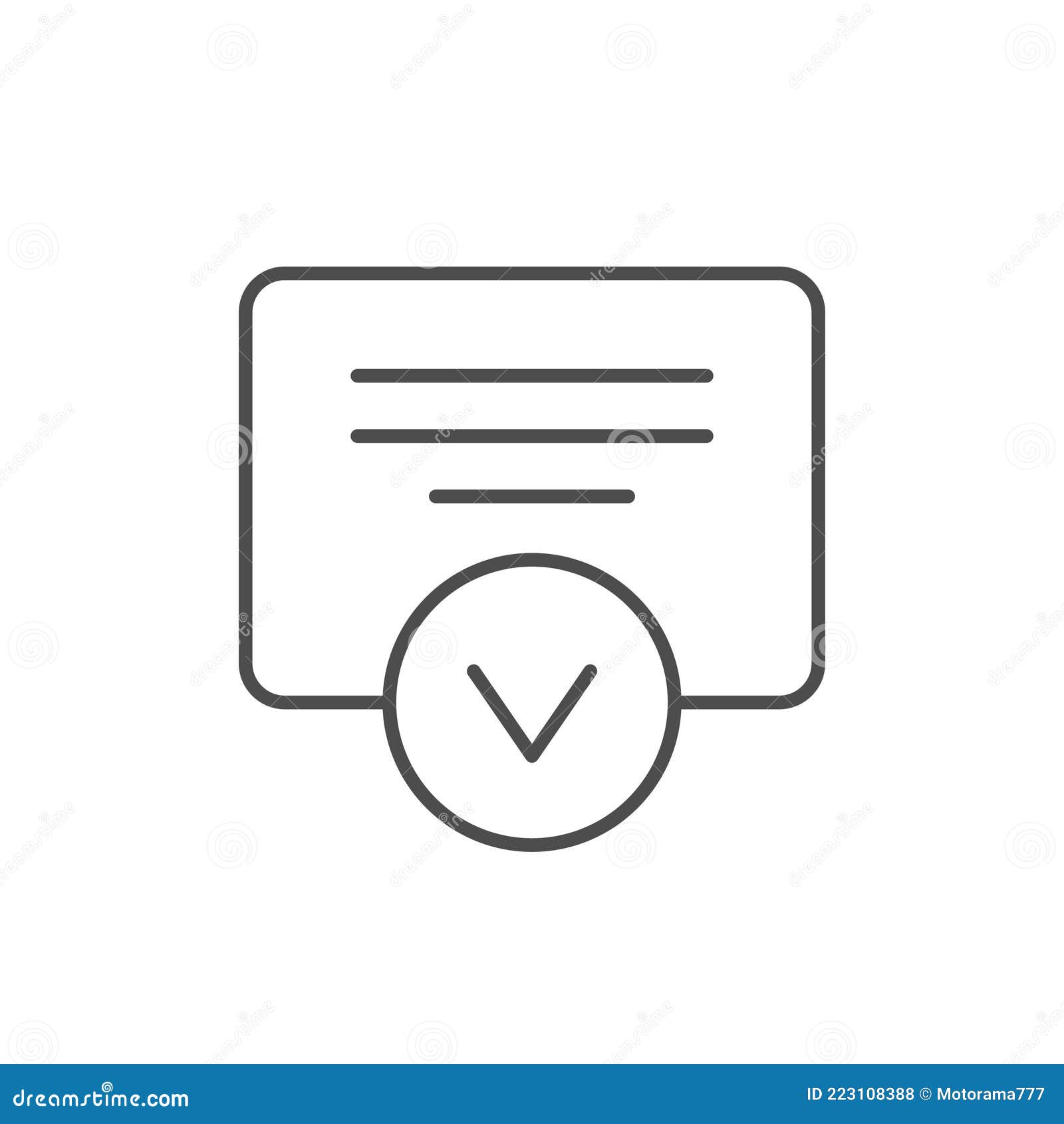 Message Sent Line Outline Icon Stock Vector - Illustration of receive ...