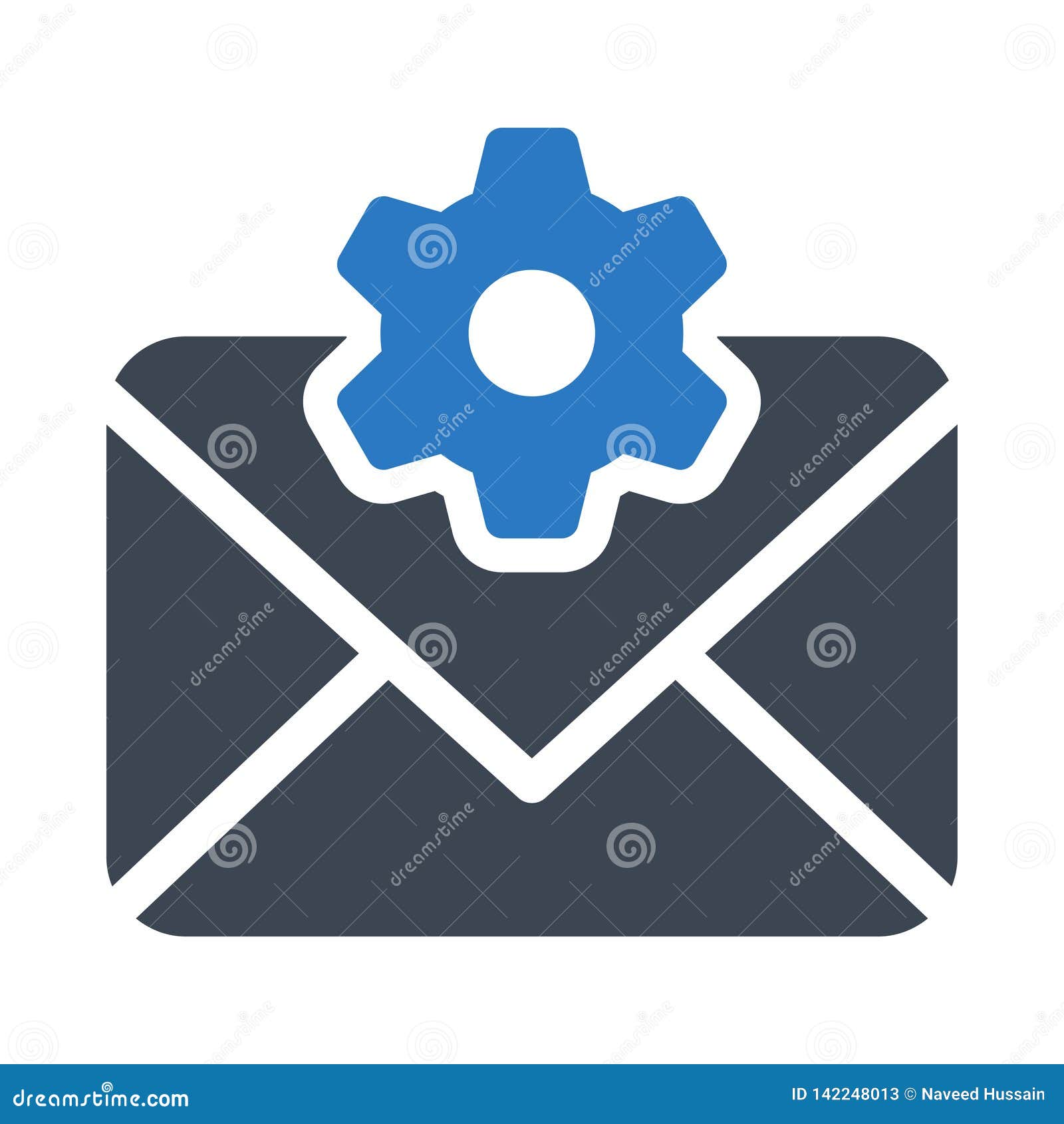Message Setting Glyph Color Flat Vector Icon Stock Illustration ...
