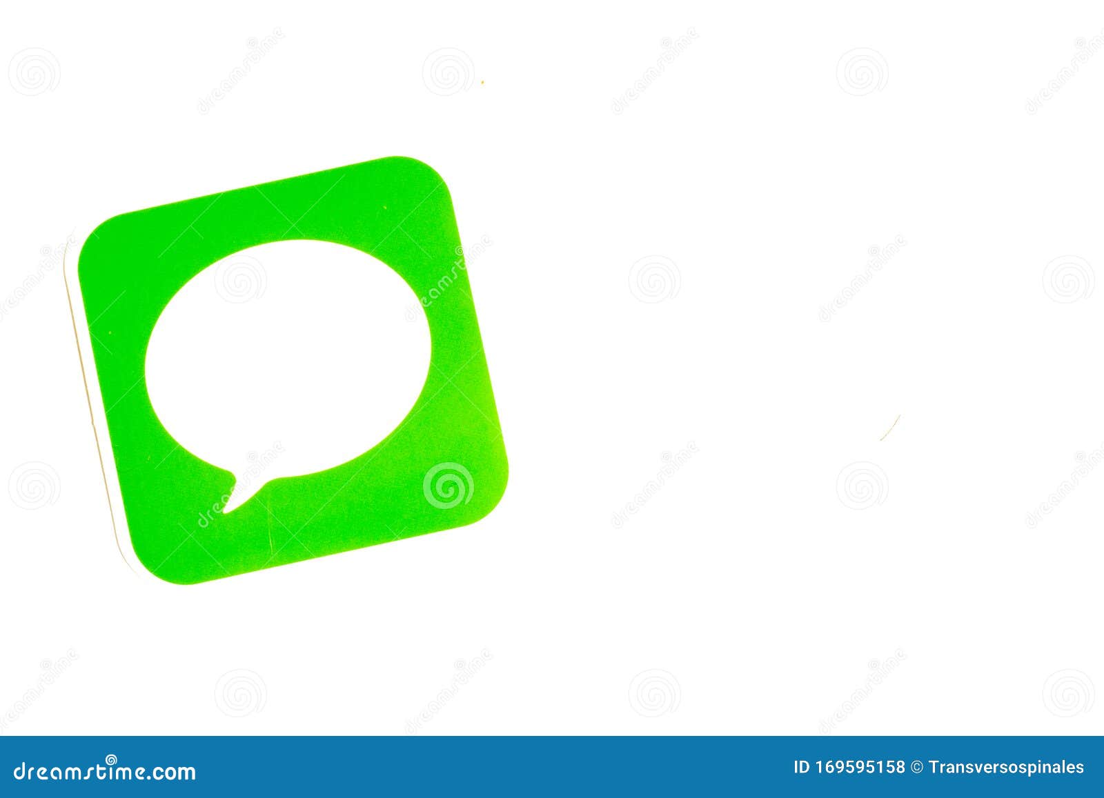 Message or SMS Symbol Icon on White Background with Copy Space Stock ...