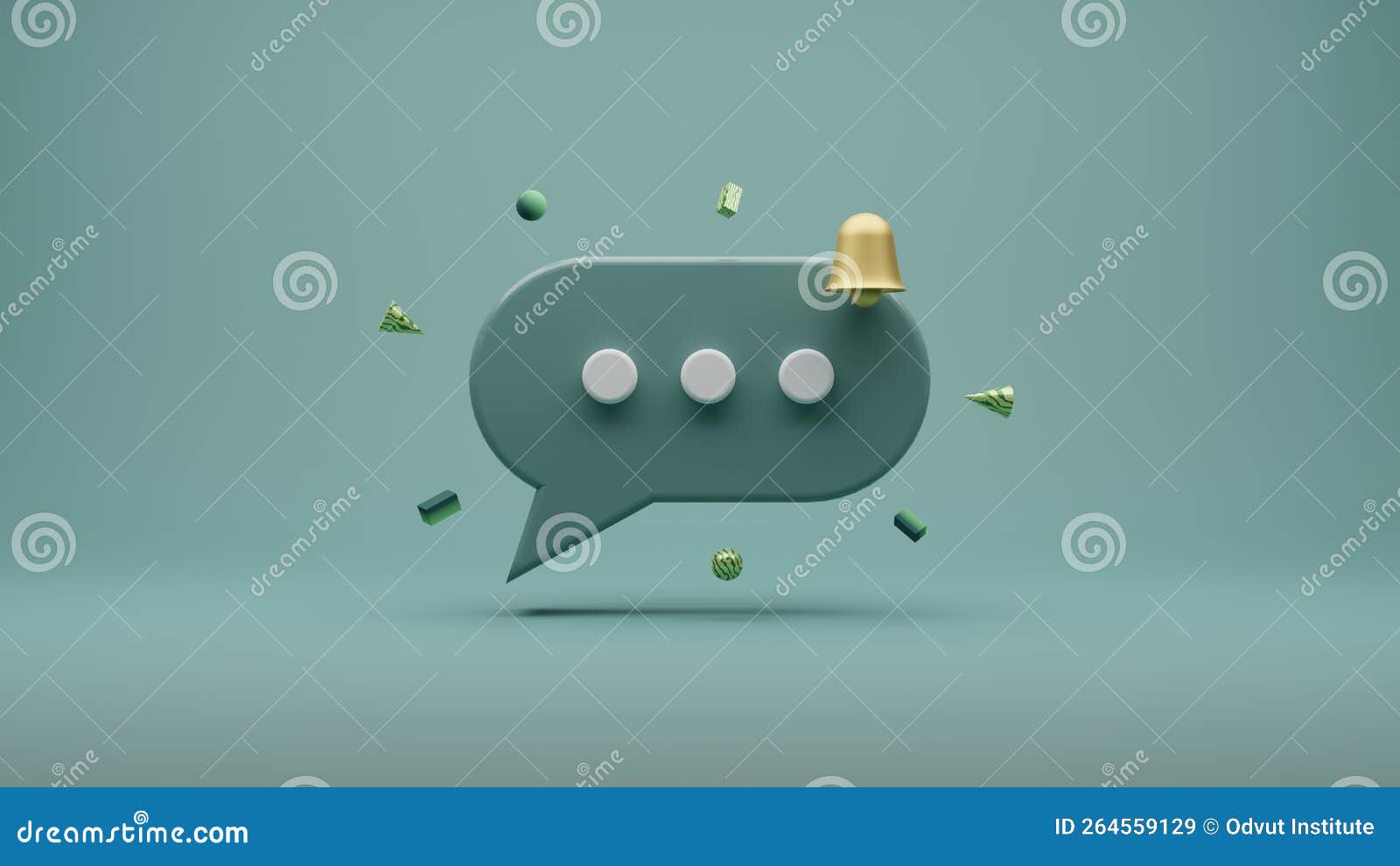 Message Status Box 3D Rendered, Social Media Post Design Stock ...