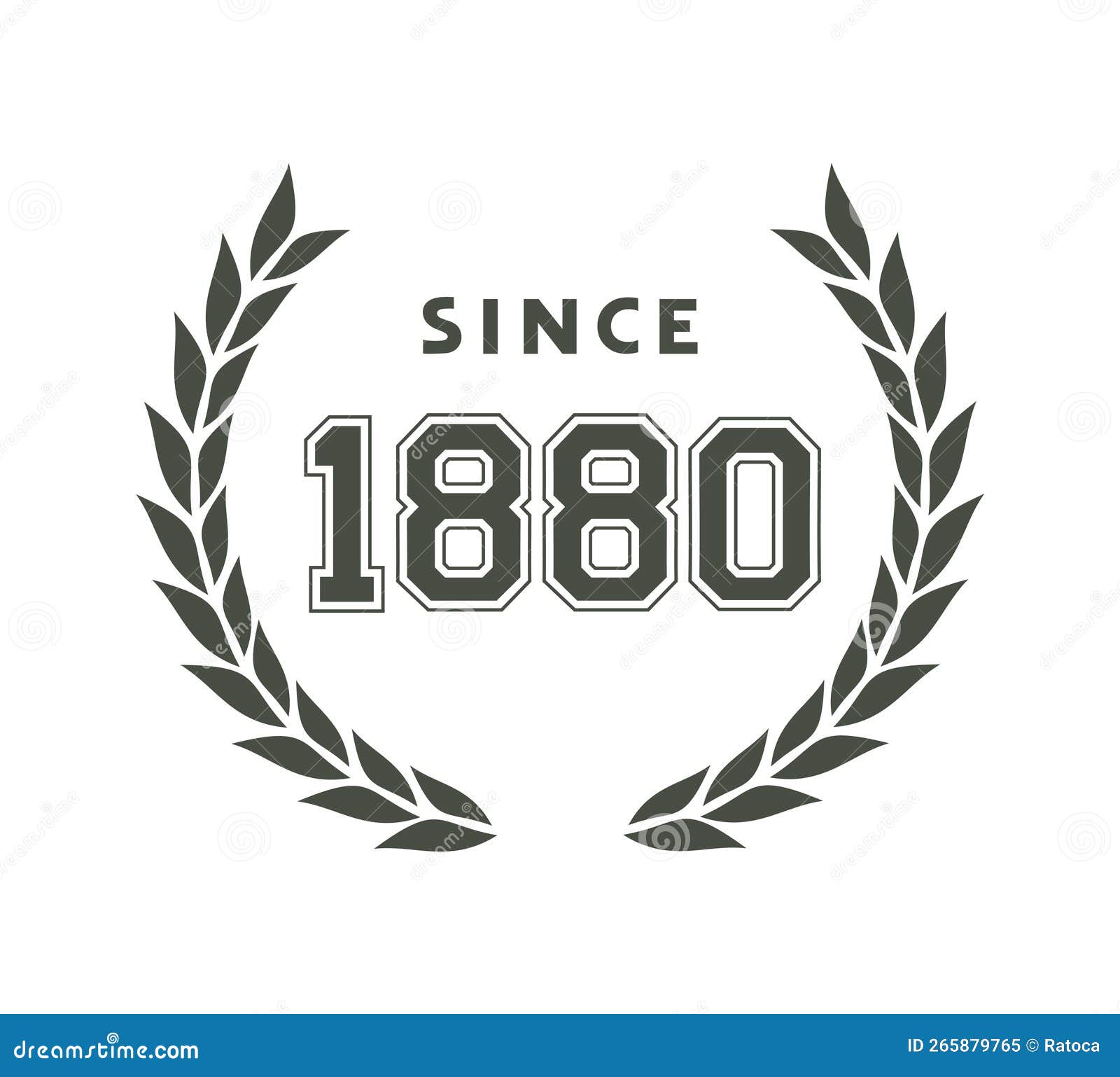 Since 1880 message symbol stock vector. Illustration of glamour - 265879765
