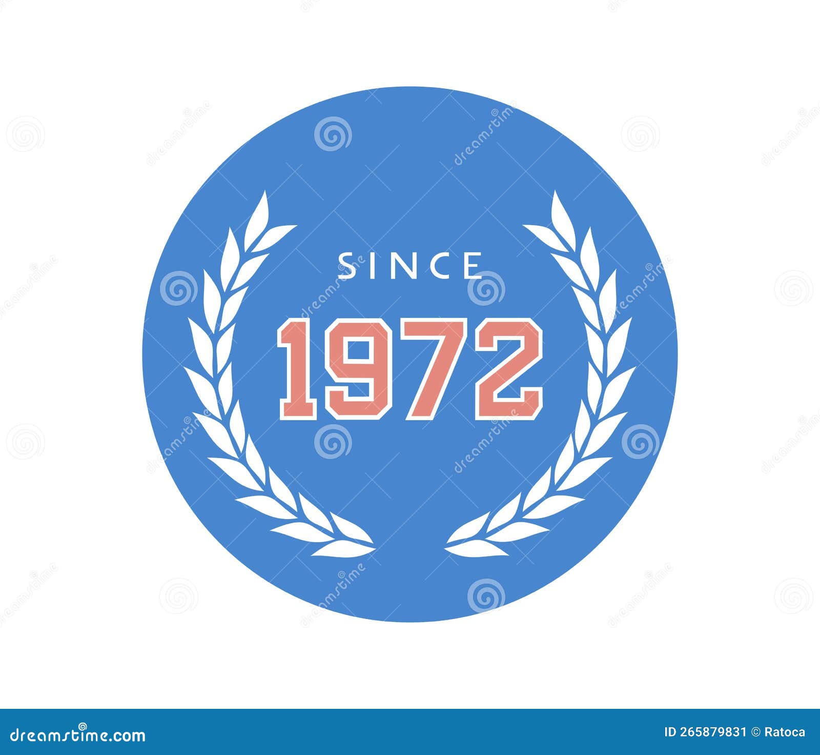 Since 1972 message symbol stock vector. Illustration of anniversary ...