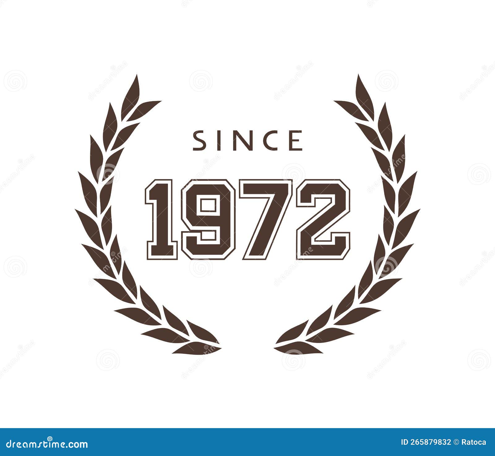 Since 1972 message symbol stock vector. Illustration of year - 265879832