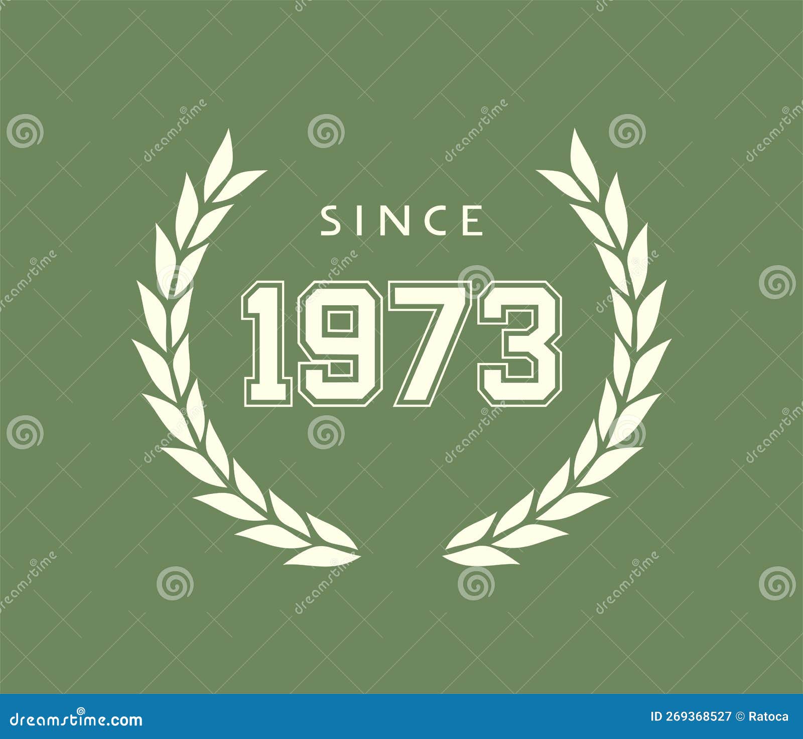 Since 1973 message symbol stock vector. Illustration of anniversary ...