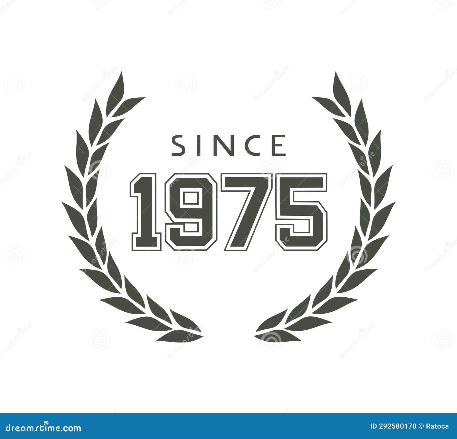 Since 1975 message symbol stock vector. Illustration of prestigious ...