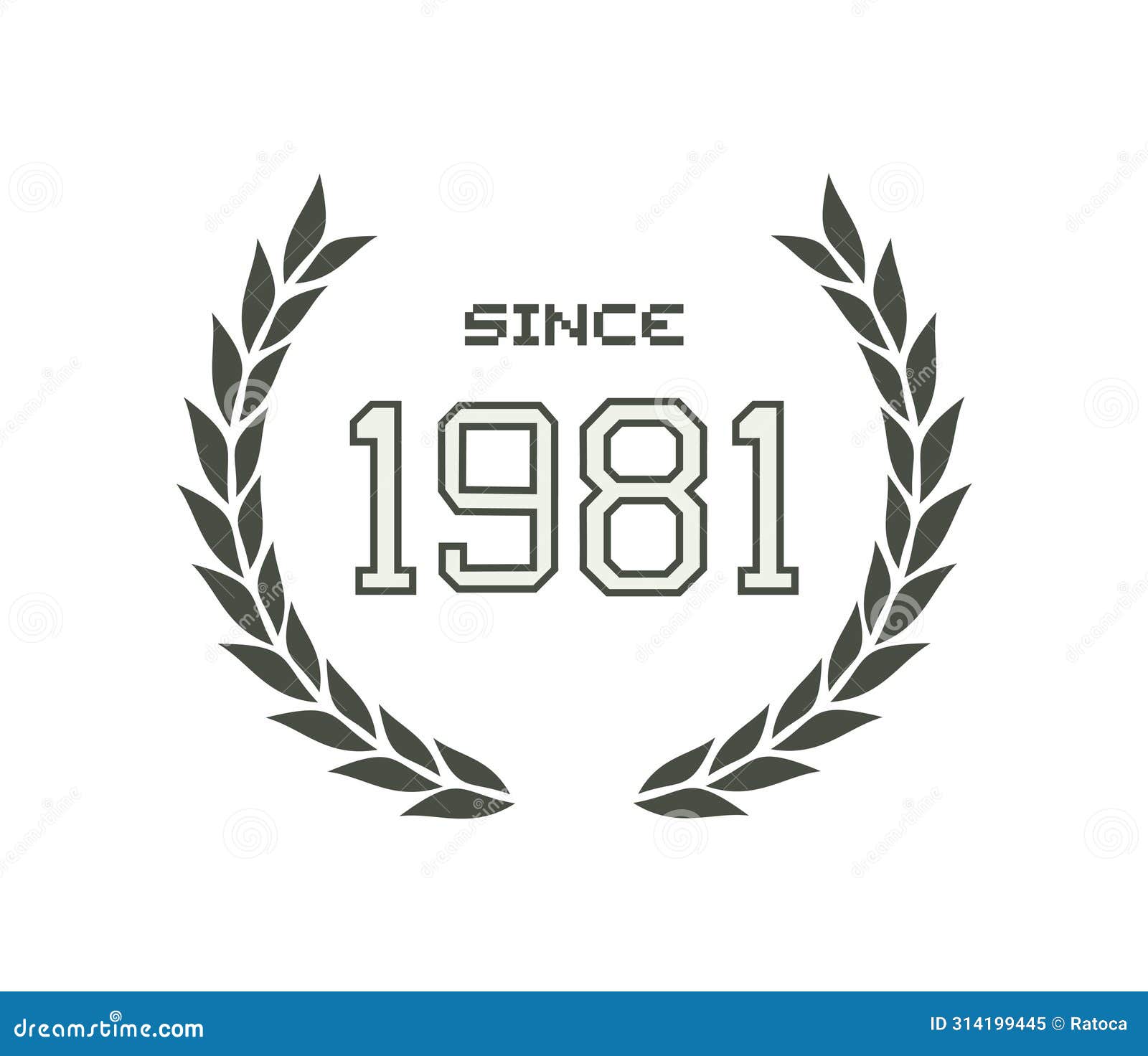 1981 Year College Font Cartoon Vector | CartoonDealer.com #107160287