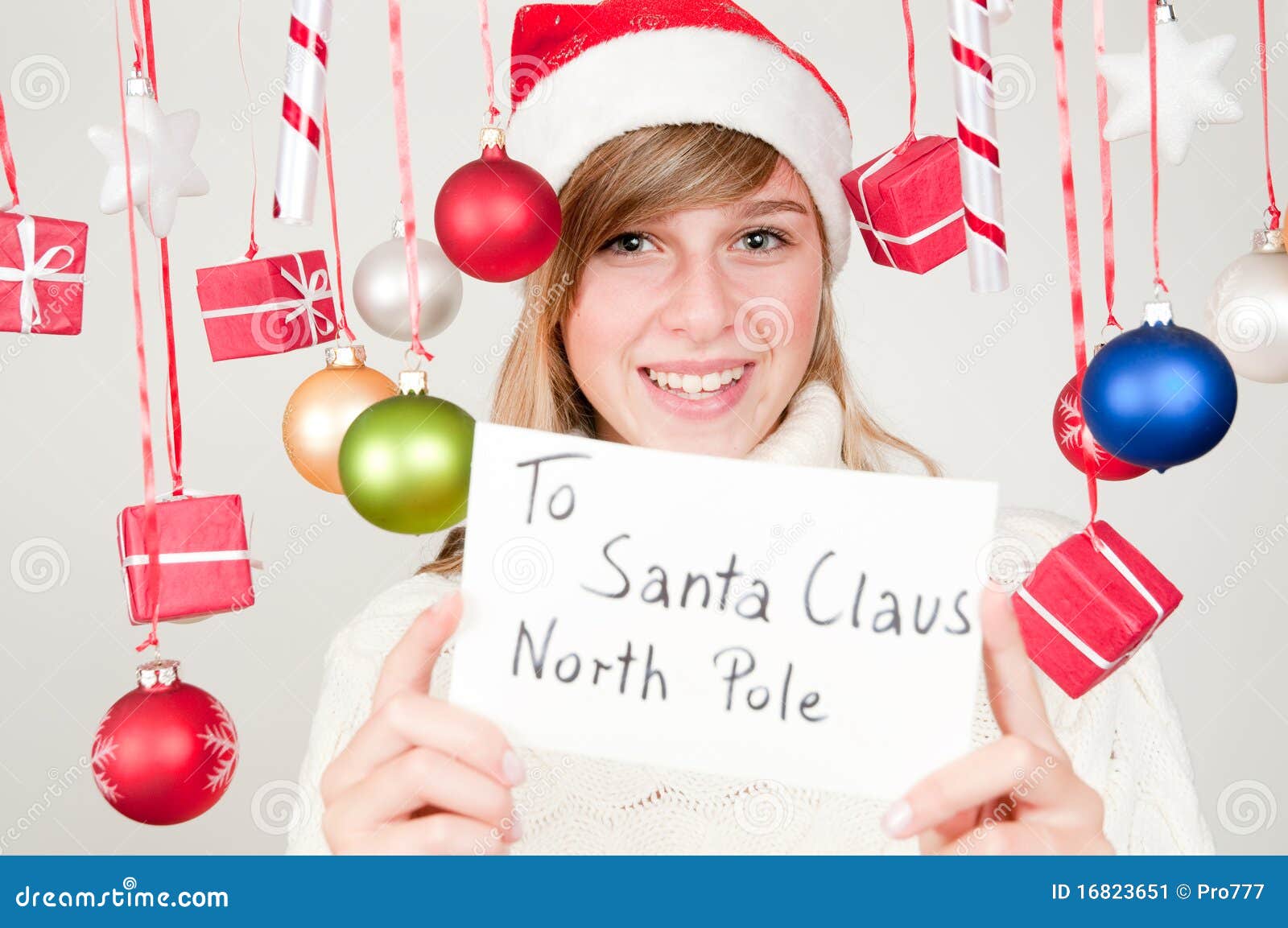 Message to Santa Claus stock image. Image of smiling - 16823651