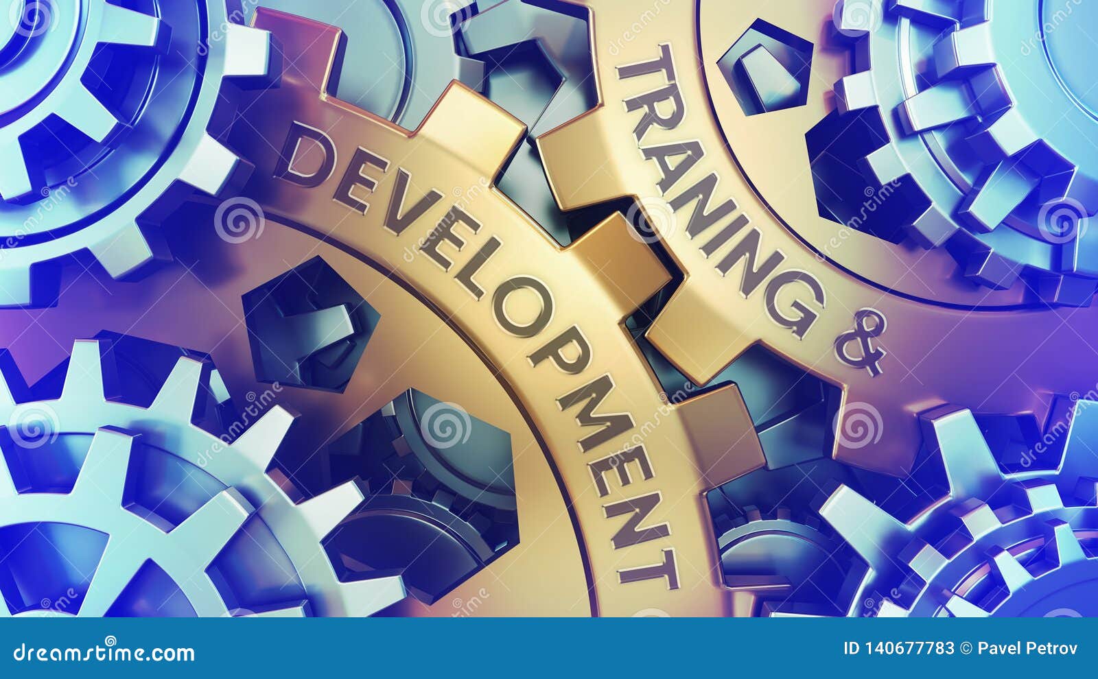 Message Training and Development on the Metal Gears - Business Concept ...