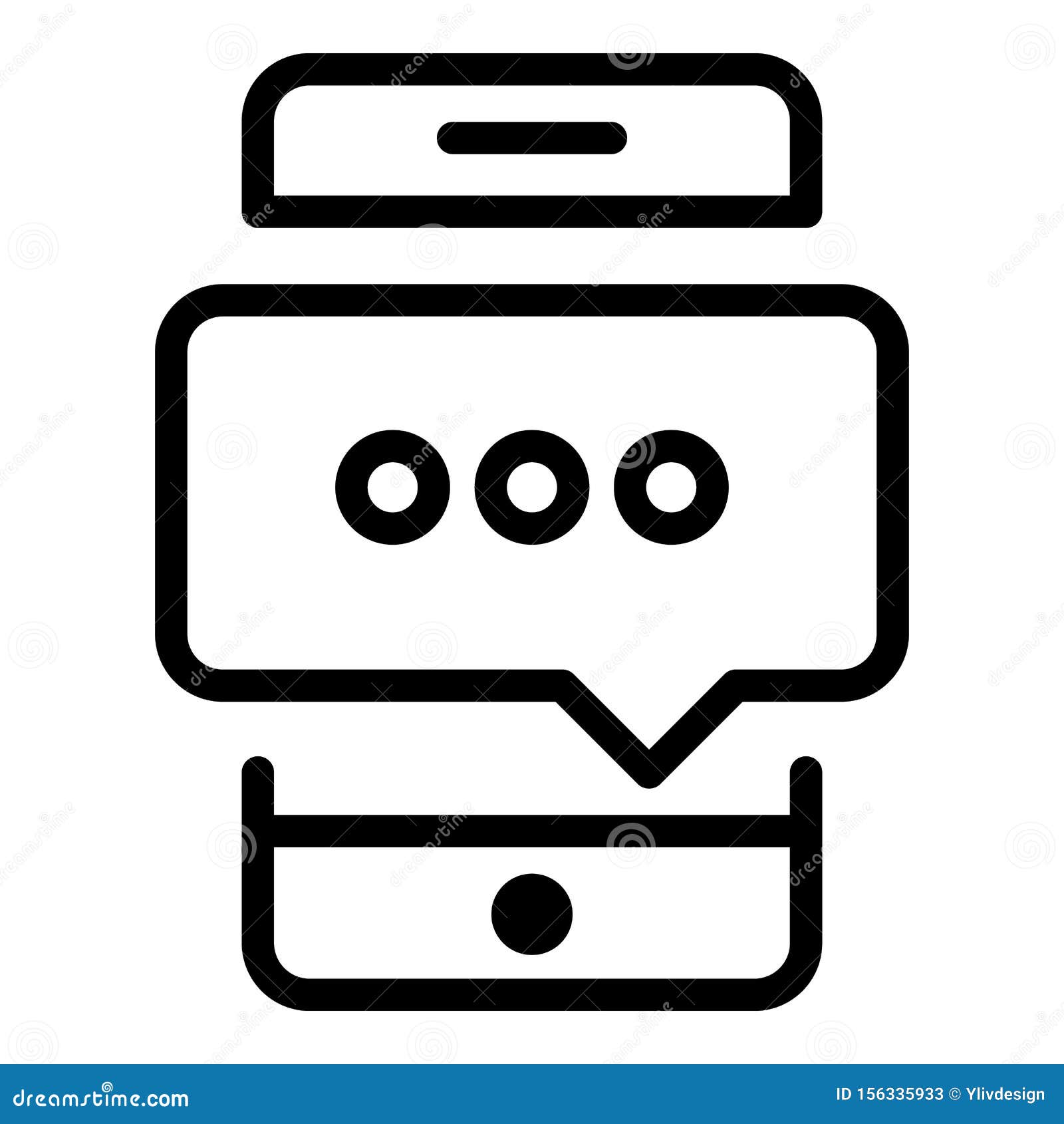 Message Type Indicator Icon, Outline Style Stock Vector - Illustration ...