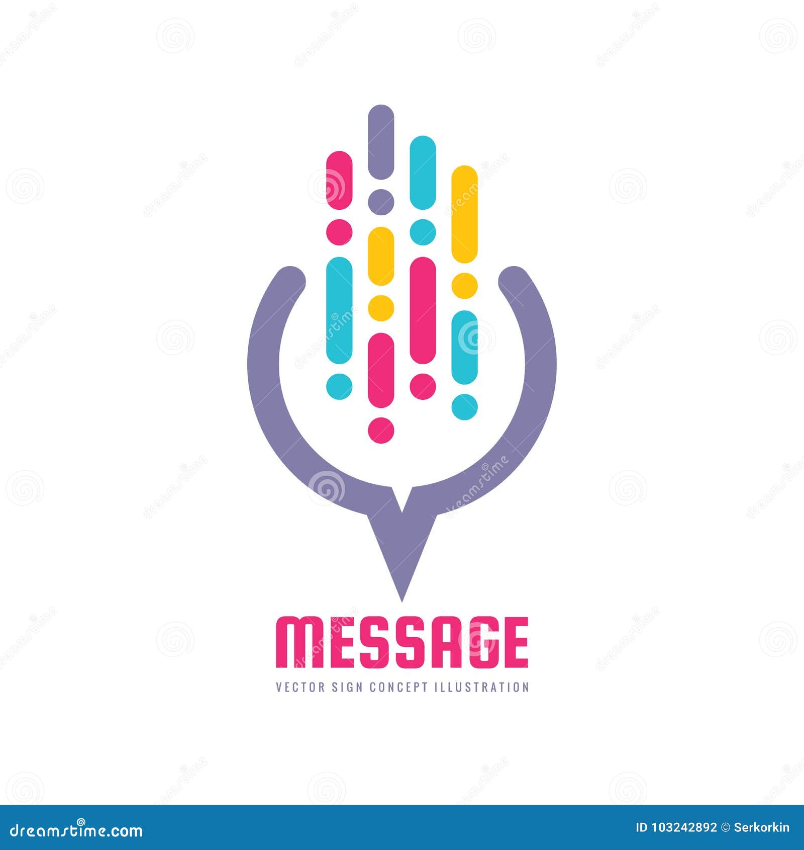 Message - Vector Logo Template Concept Illustration in Flat Style ...