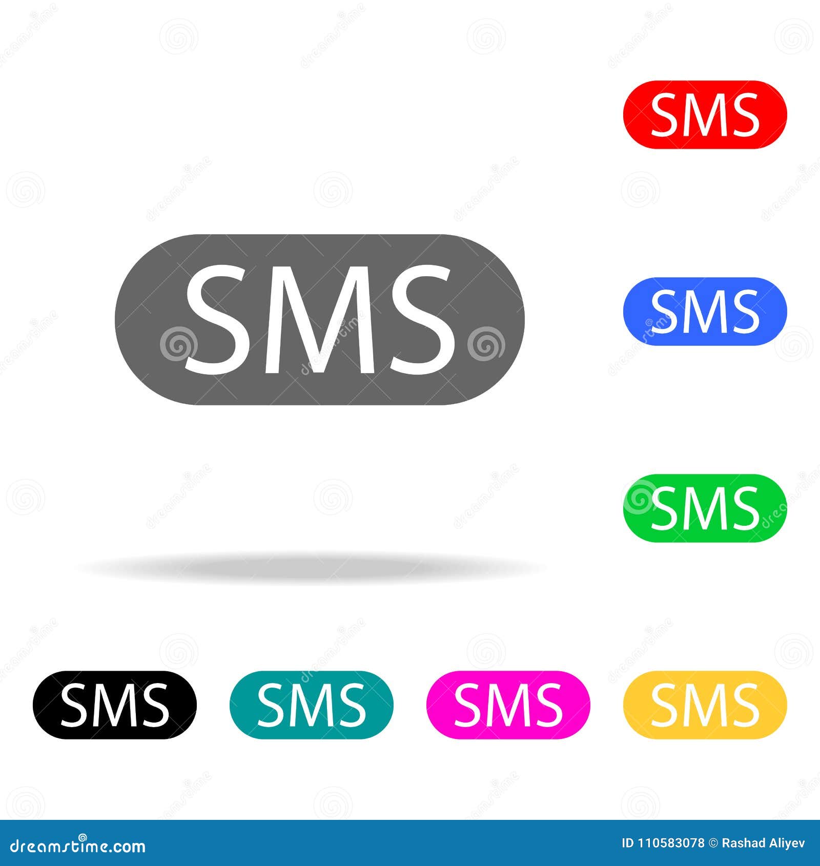 Message Web Icon. Elements in Multi Colored Icons for Mobile Concept ...