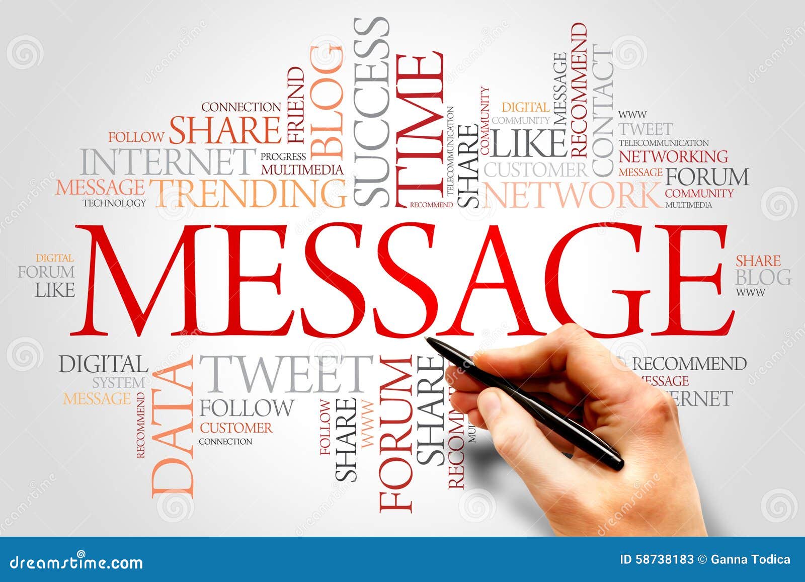 Message stock image. Image of link, announcement, commercial - 58738183