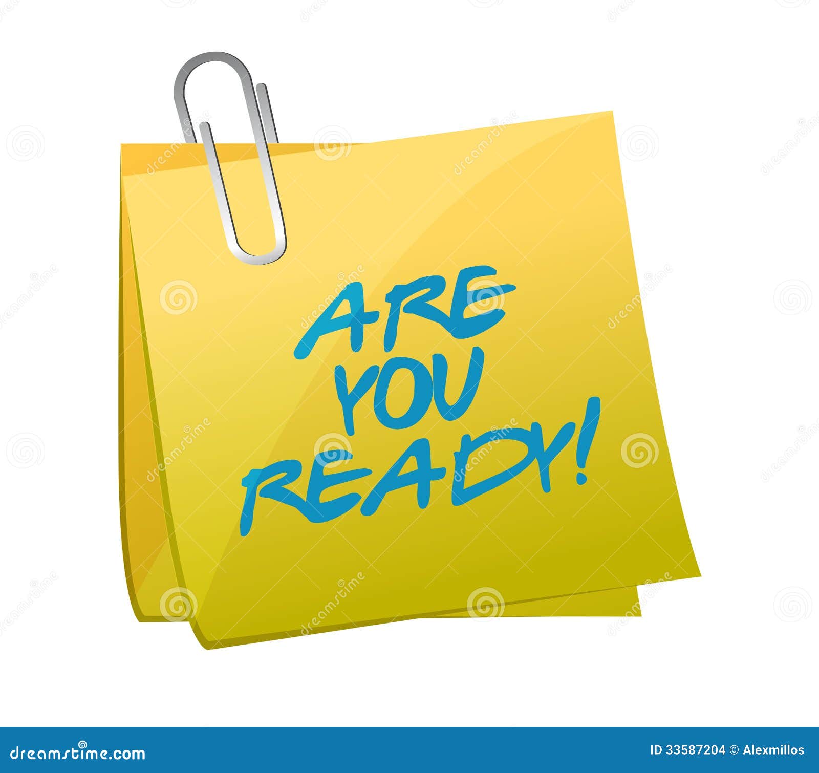 Message are You Ready Written on a Post. Stock Illustration ...