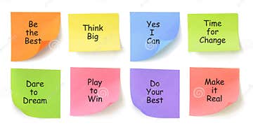 Messages on Adhesive Note Papers Stock Photo - Image of papers, corners ...